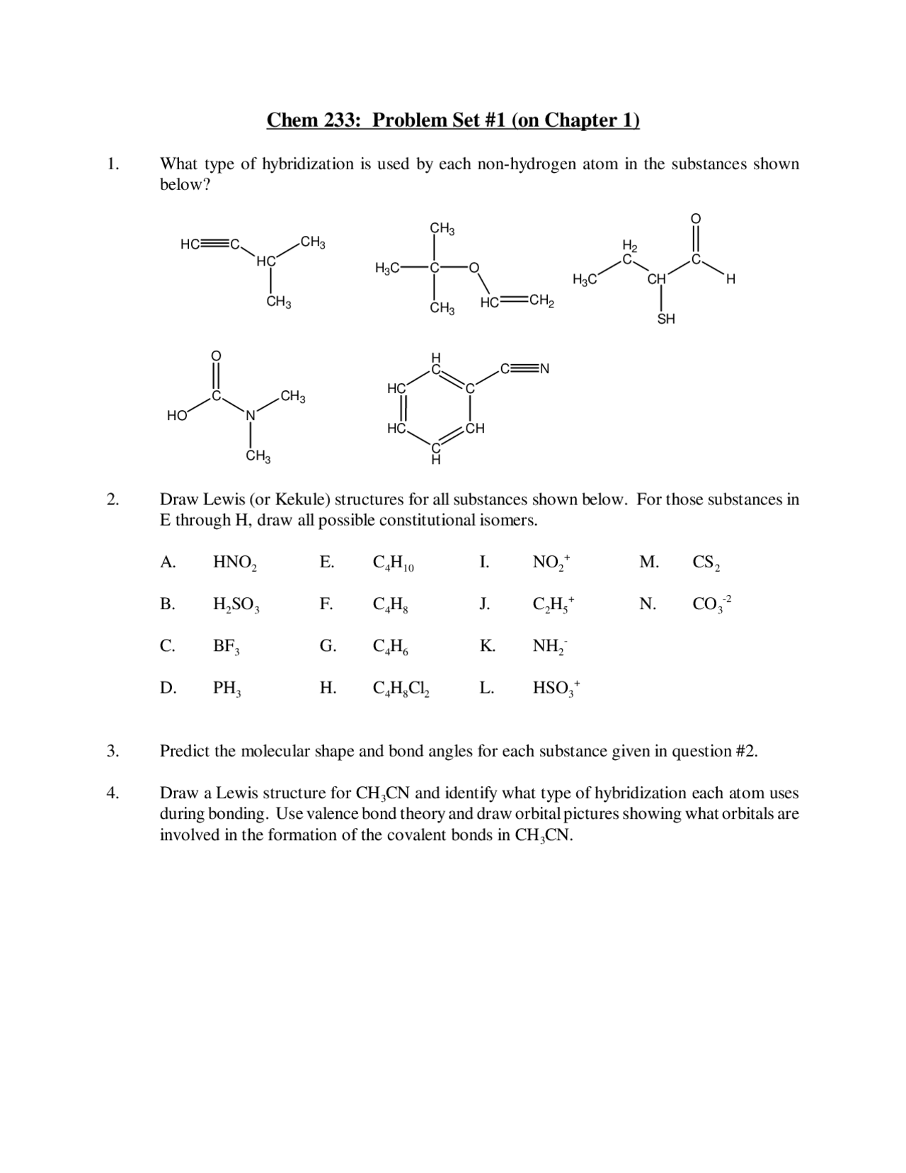 5 Solved Problems on Hybridization in Organic Chemistry | CHEM 233 ...