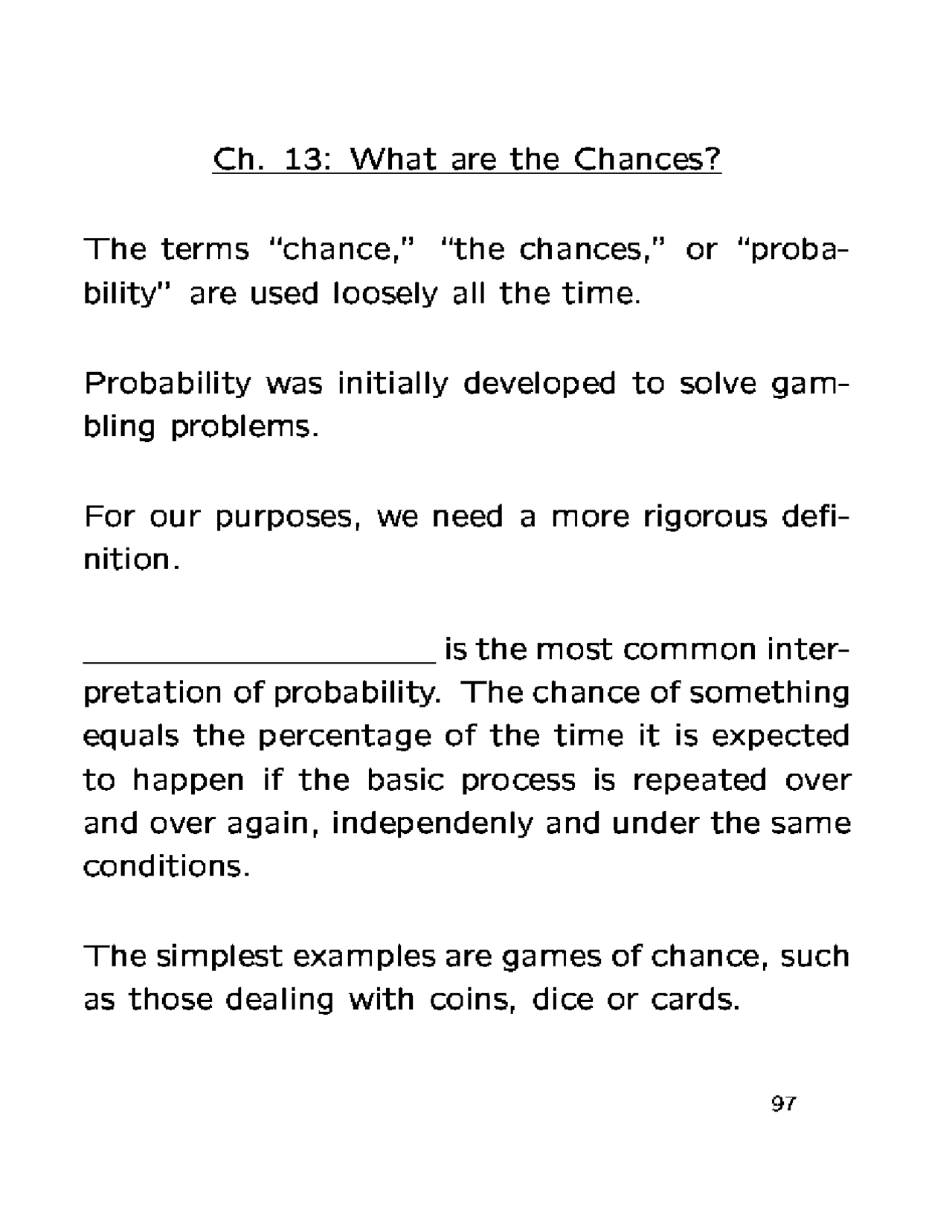 What are the Chances - Introduction to Statistics | STAT 1040 | Study ...