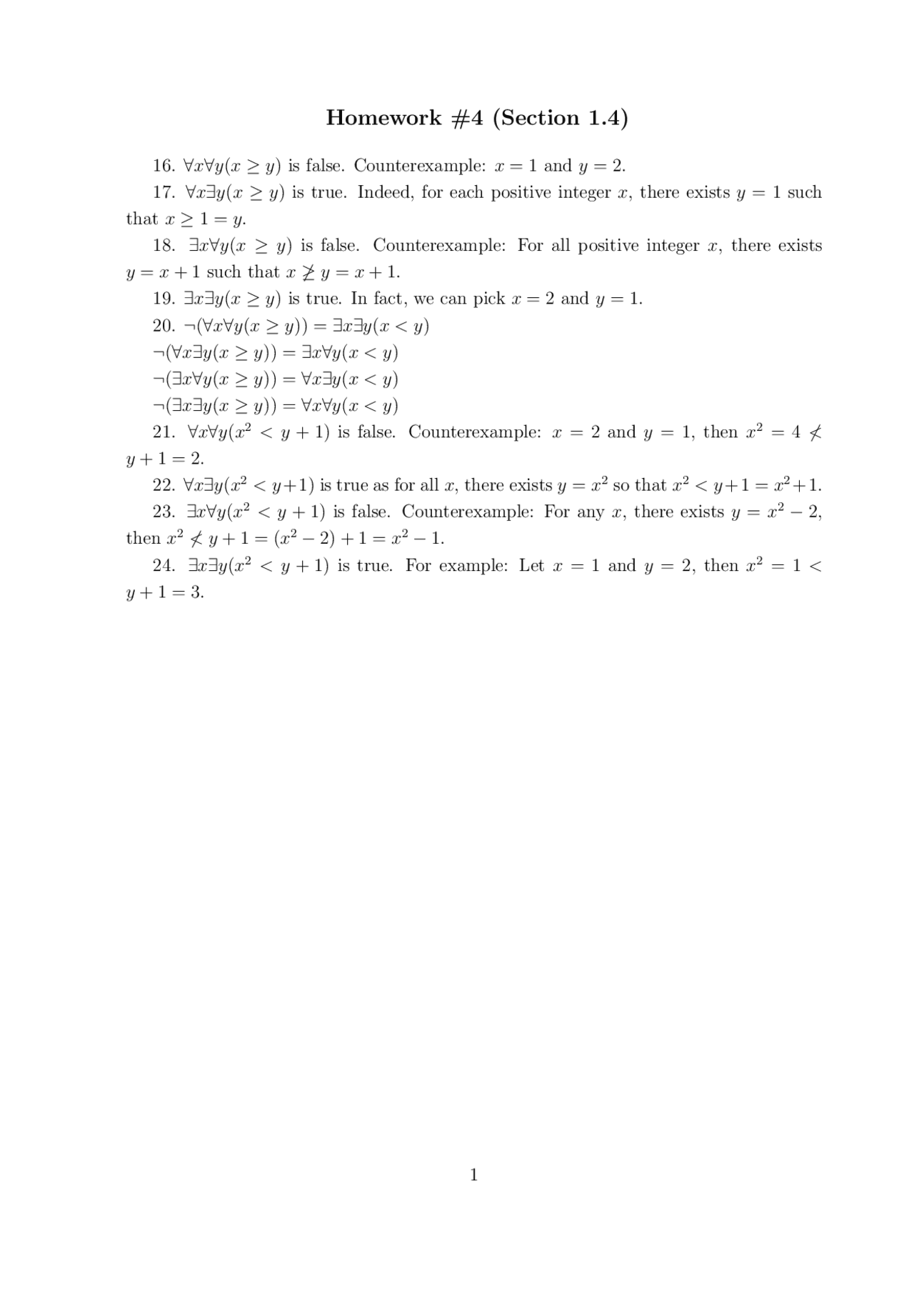 Sample Questions For Assignment 4 Discrete Mathematics Math 150