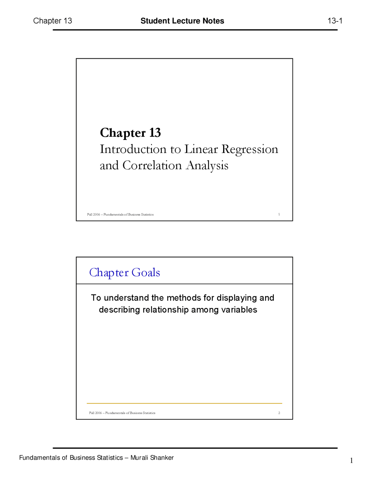 Introduction To Linear Regression And Correlation Analysis Slides