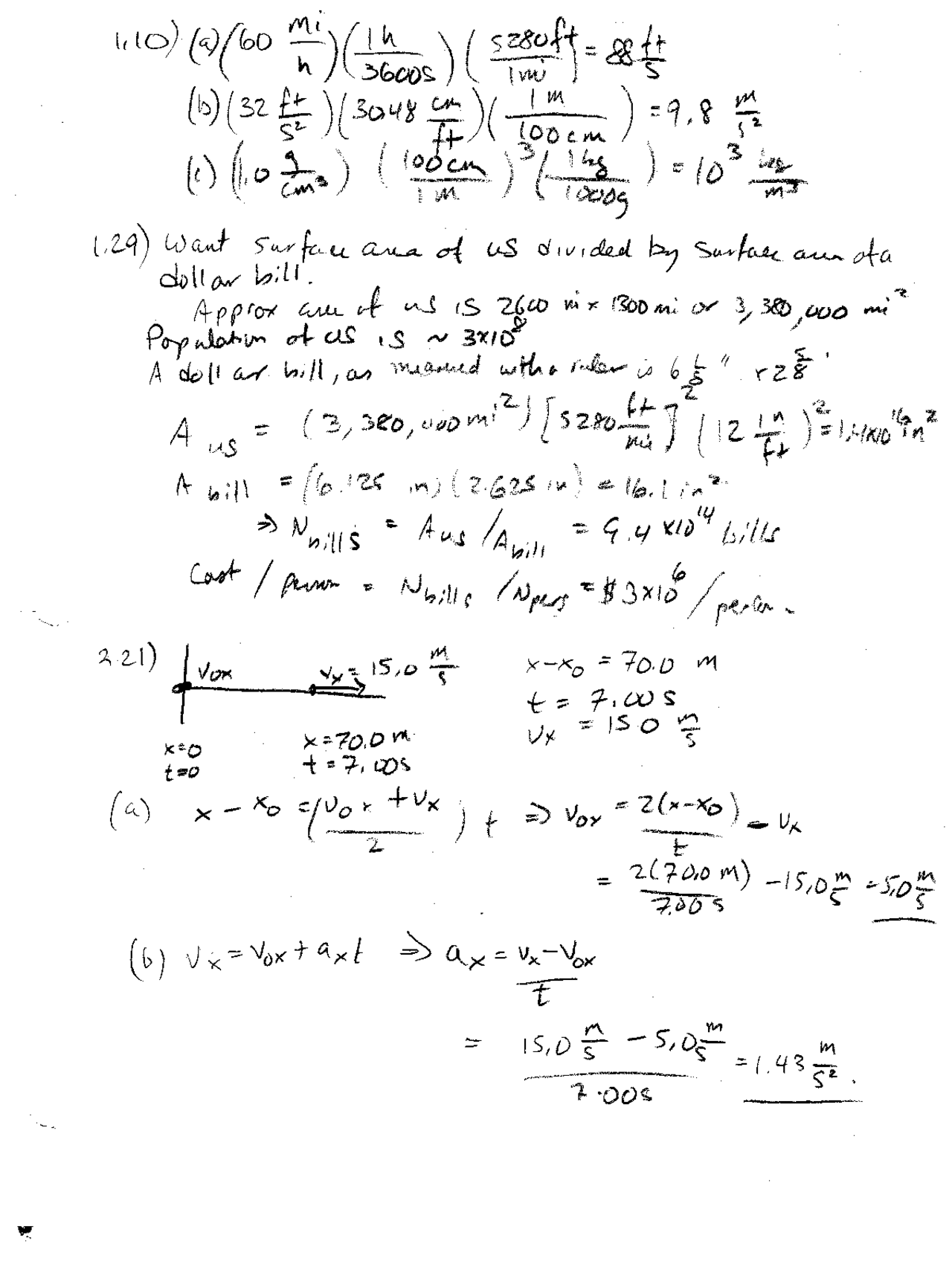 Solved Questions on Physics 1 - Exam | PHY 1001 - Docsity