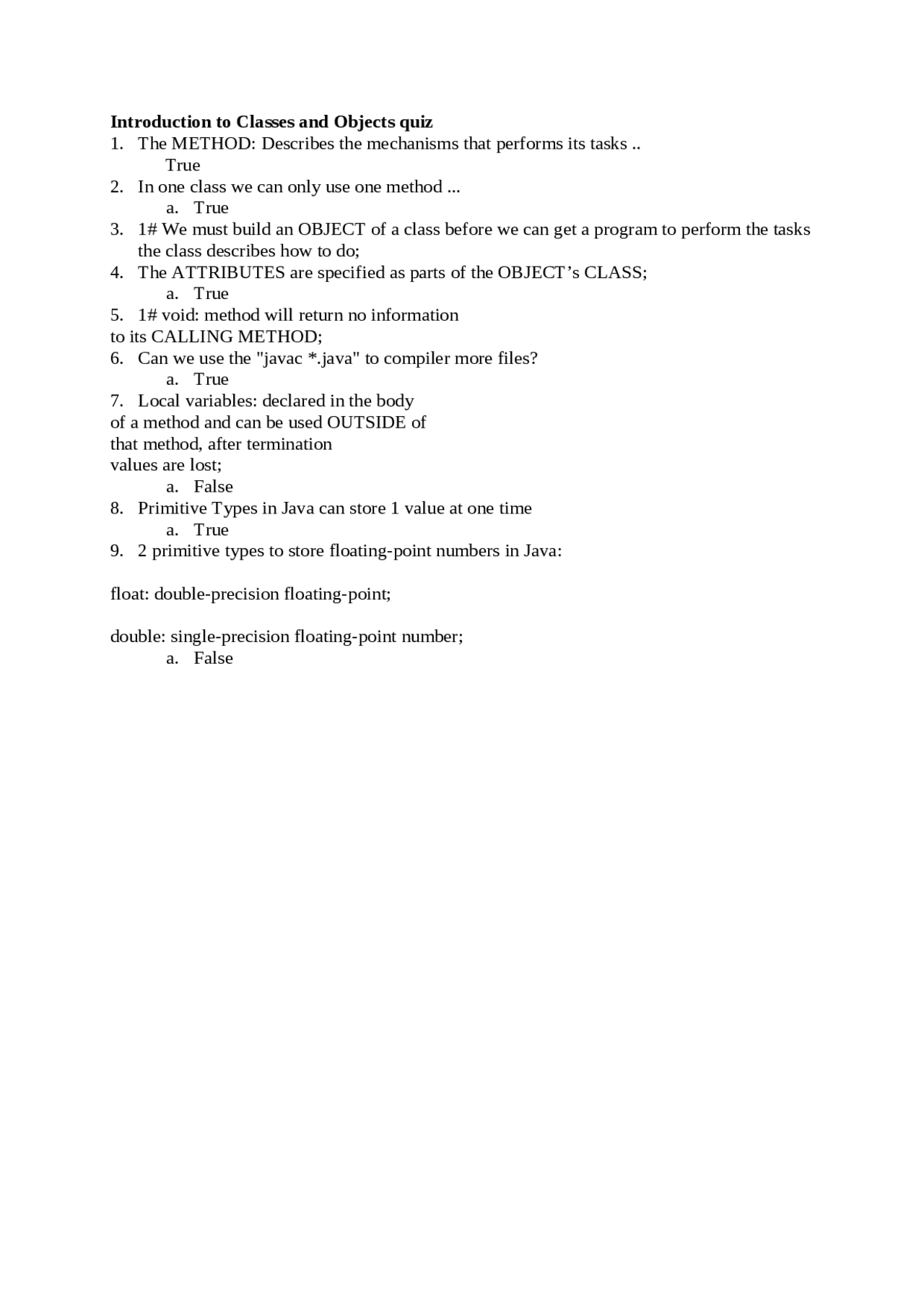 Data Structures And Programming Solved Quiz Cis 5100 Docsity 1617