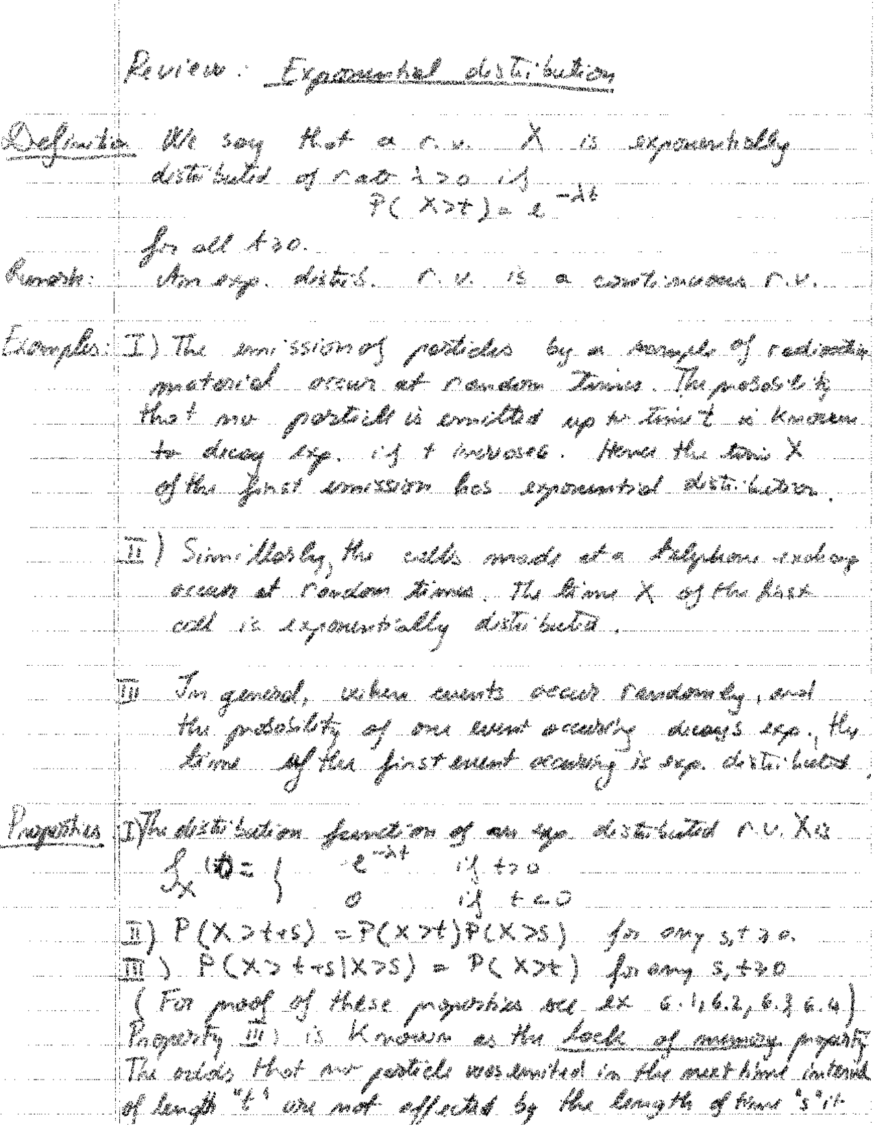 Review Sheet For Experimental Distribution Math 50051 Docsity