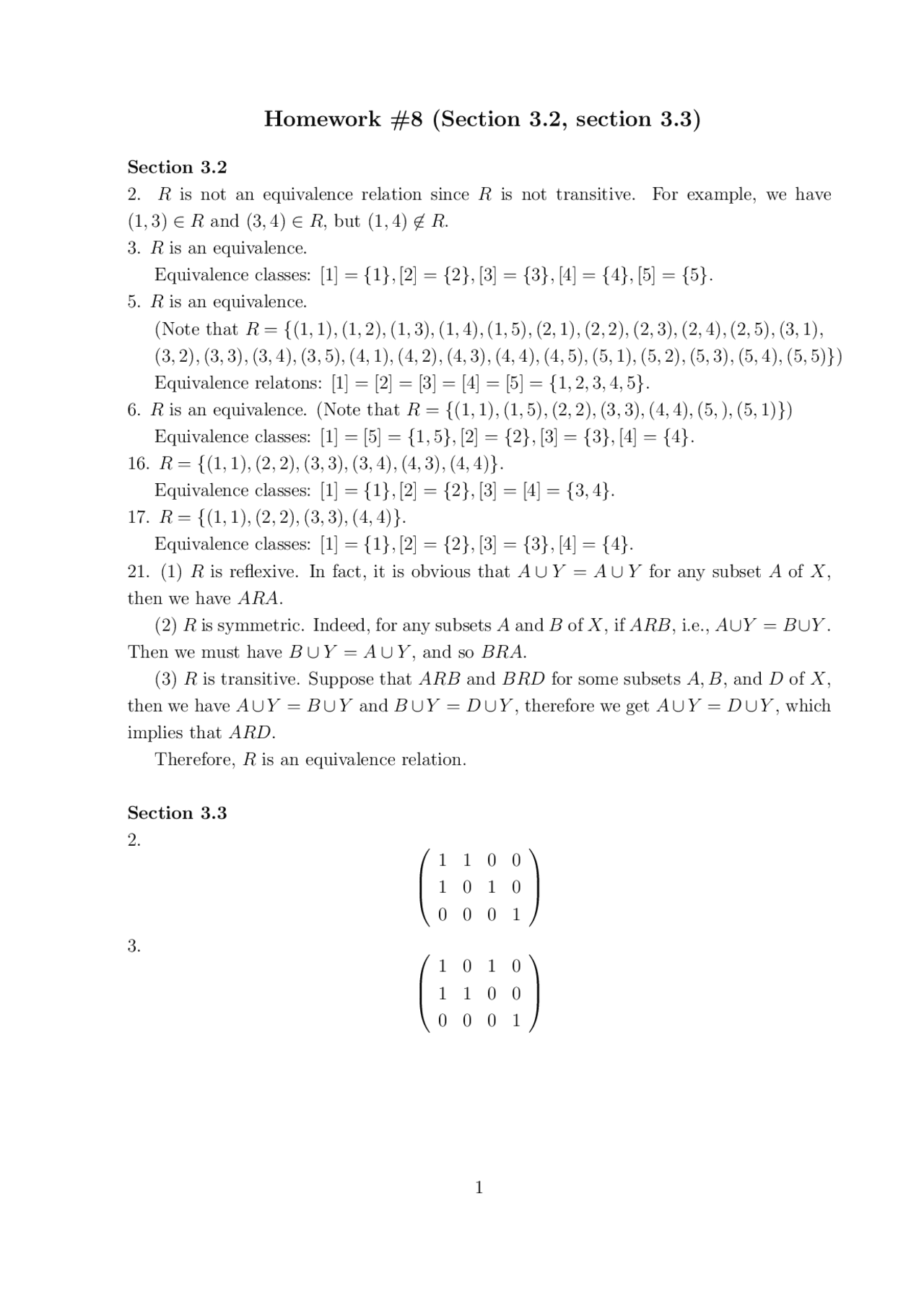 9 Problems On Discrete Mathematics Assignment 8 Math 150 Docsity