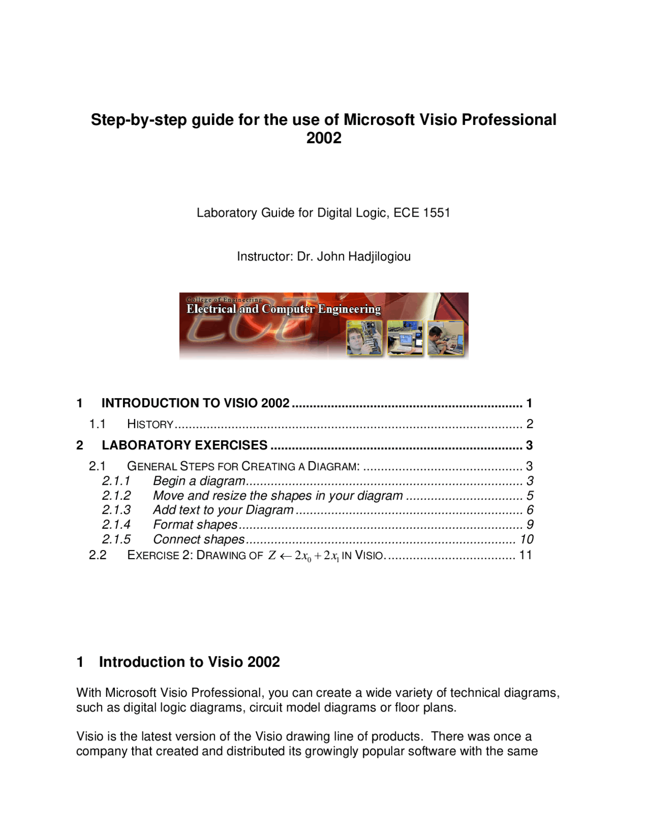 Laboratory Guide For Digital Logic 2002 Ece 1551 Docsity