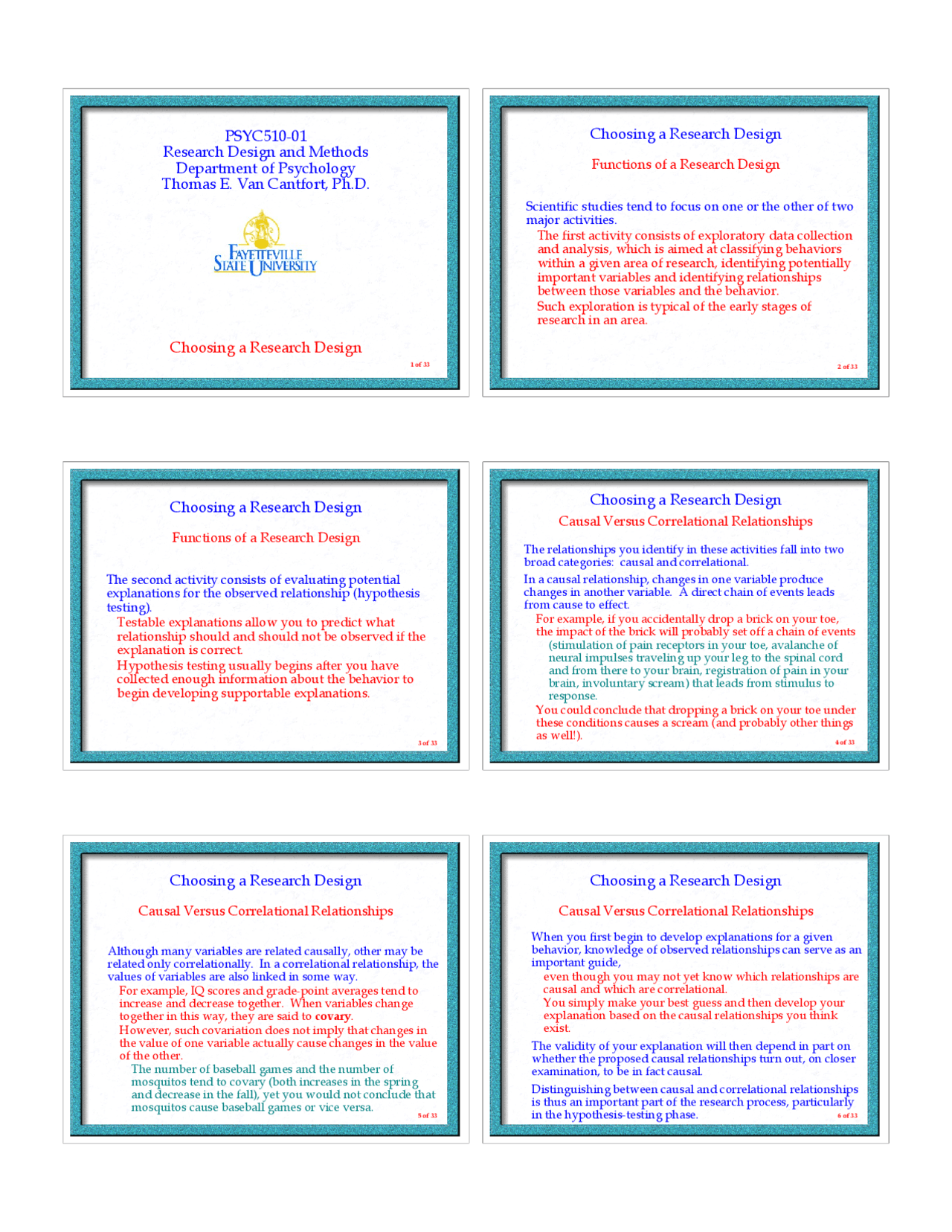 Choosing A Research Design Lecture Slides Musi 381 Docsity