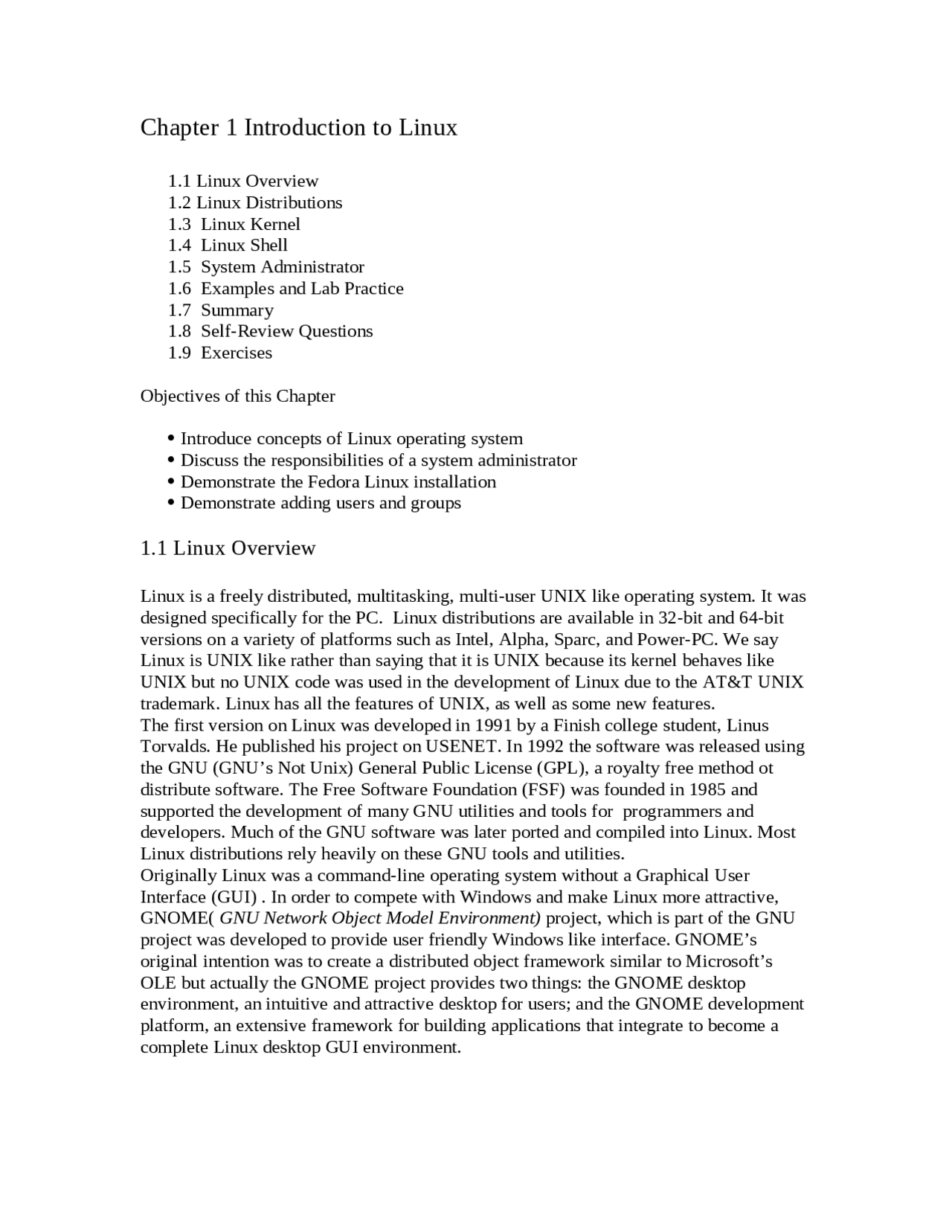 Introduction to Linux - Special Topics Image Analysis - Study Material | CS 6903 - Docsity
