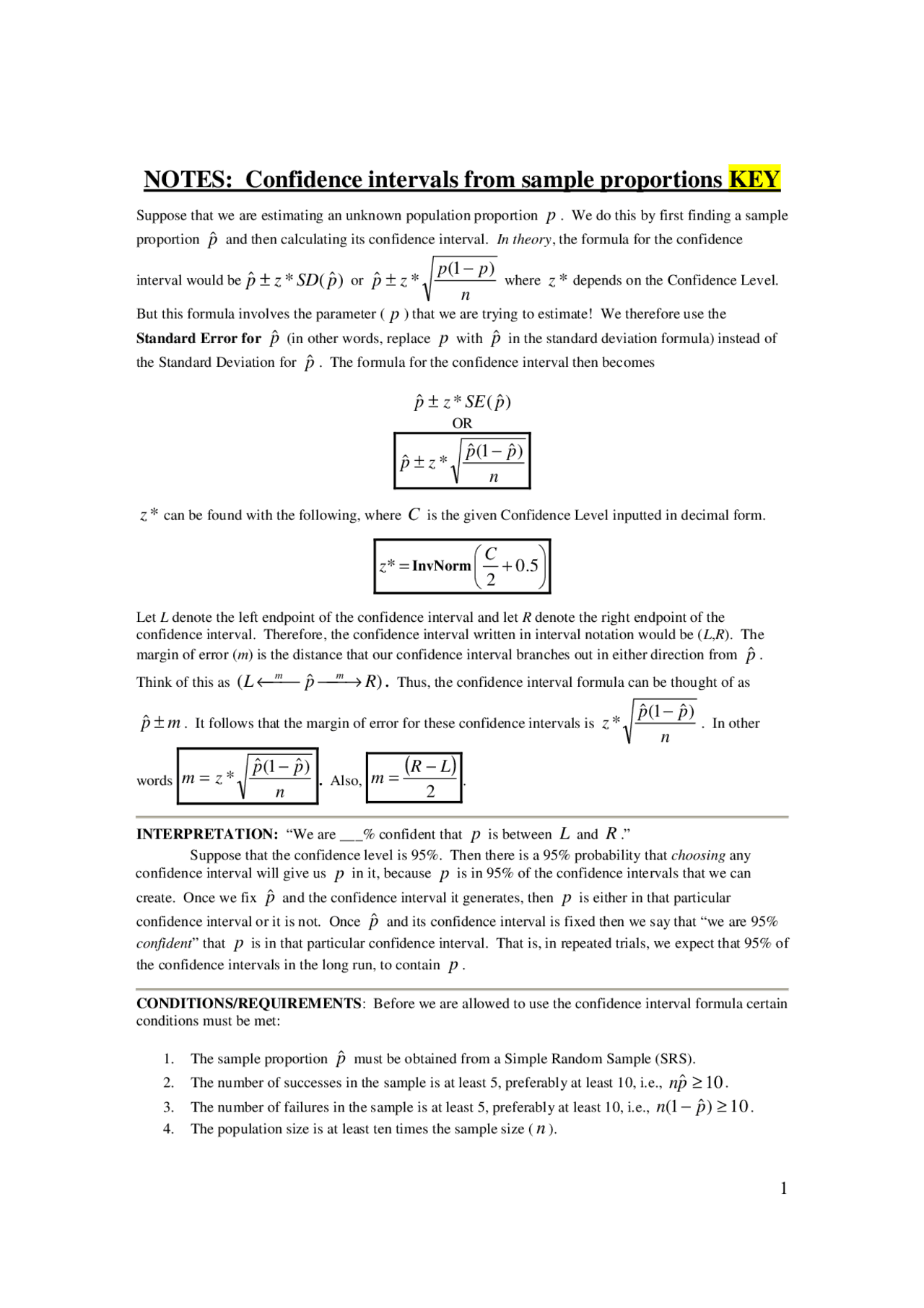 Confidence Intervals for Sample Proportions: Formula, Interpretation ...