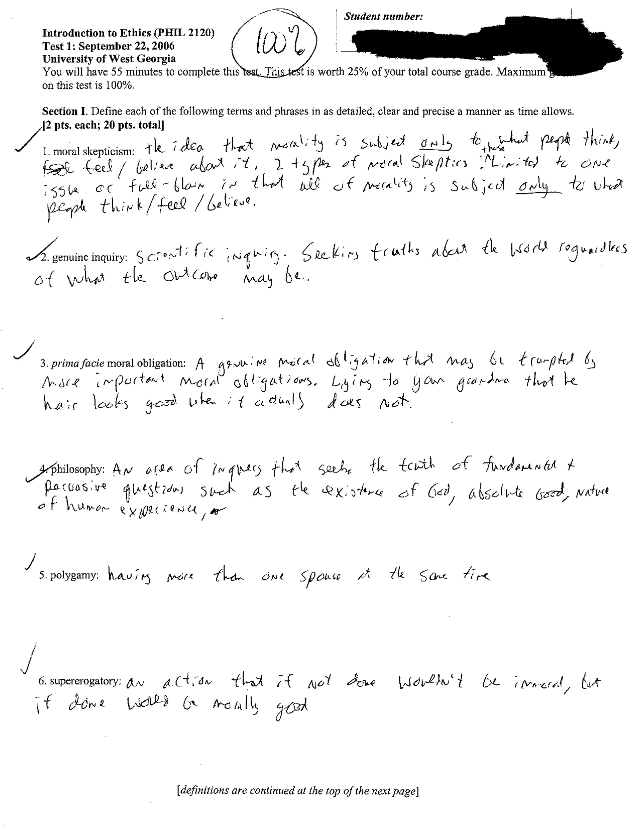 16 Questions On Introduction To Ethics With Solution Exam 1 Phil