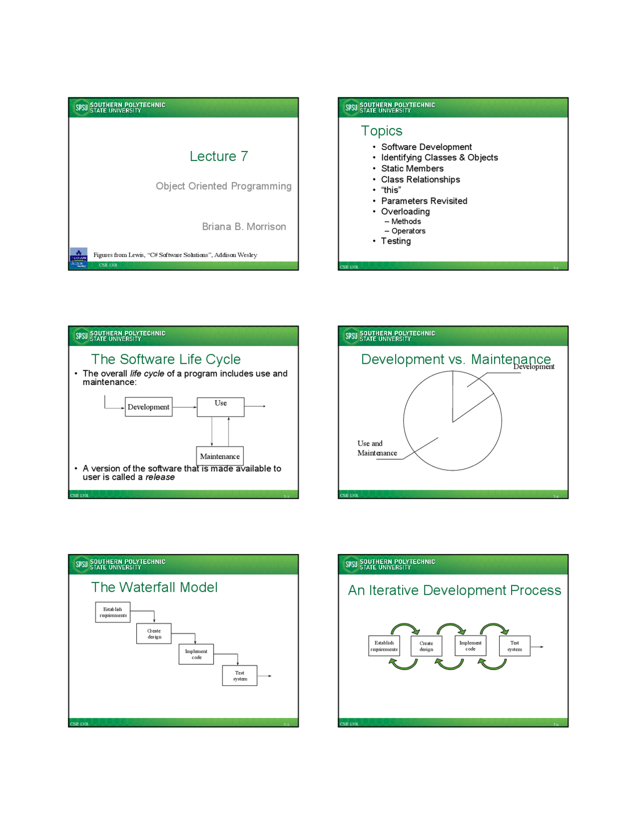 Object Oriented Programming Lecture Slides Cse 1301 Docsity 3077