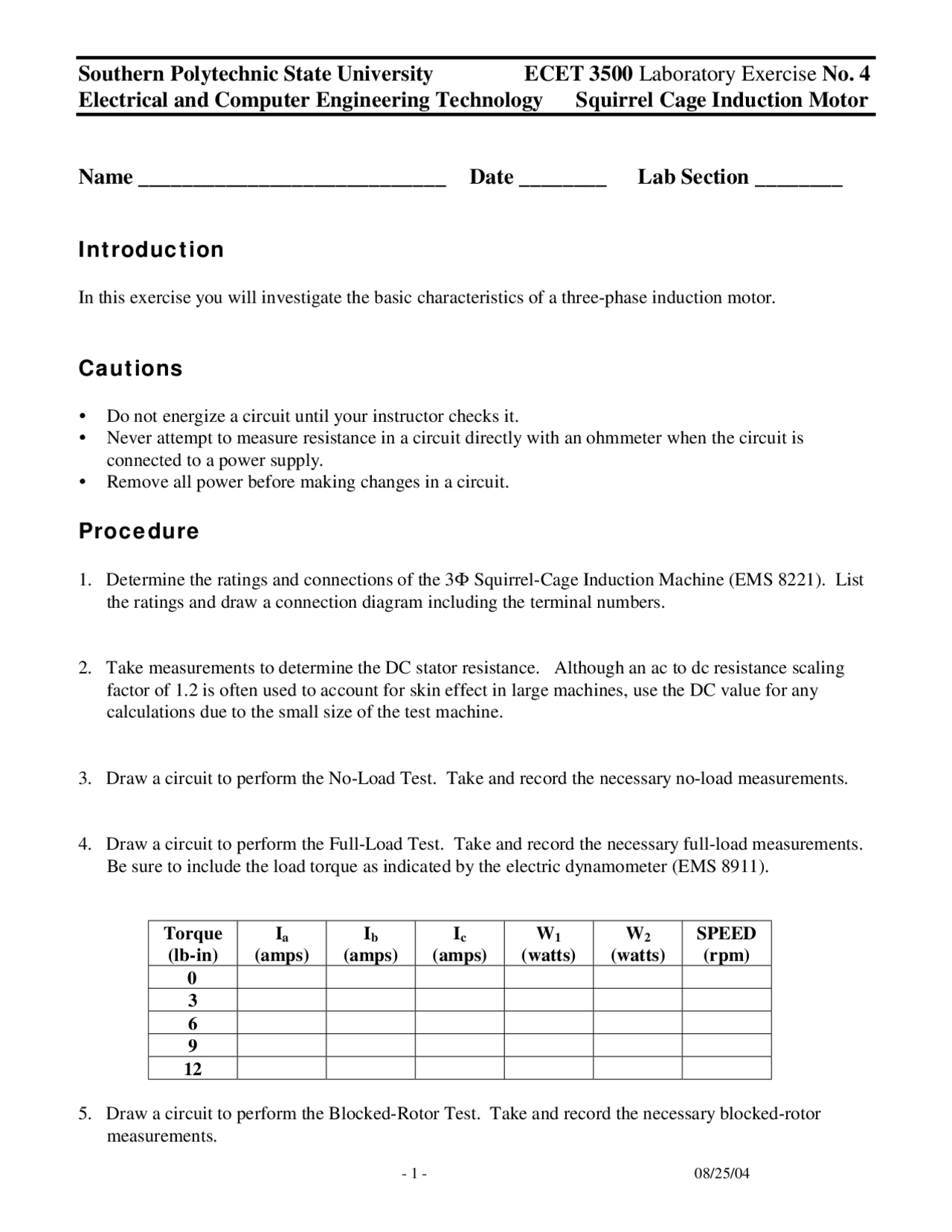 Squirrel Cage Induction Motor Circuit Diagram - Wiring Diagram