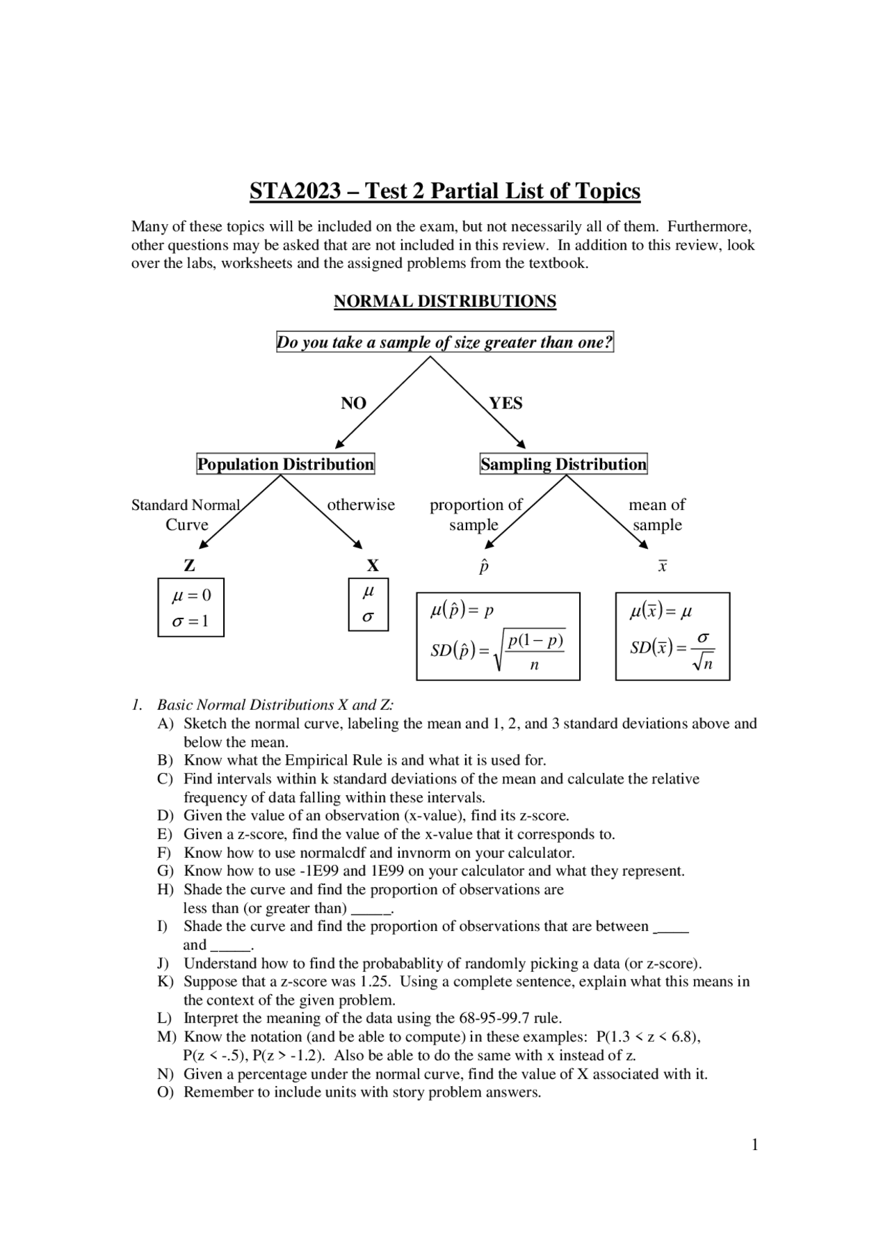 Normal Distribution Statistical Methods Exam 2 Sta 2023 Docsity