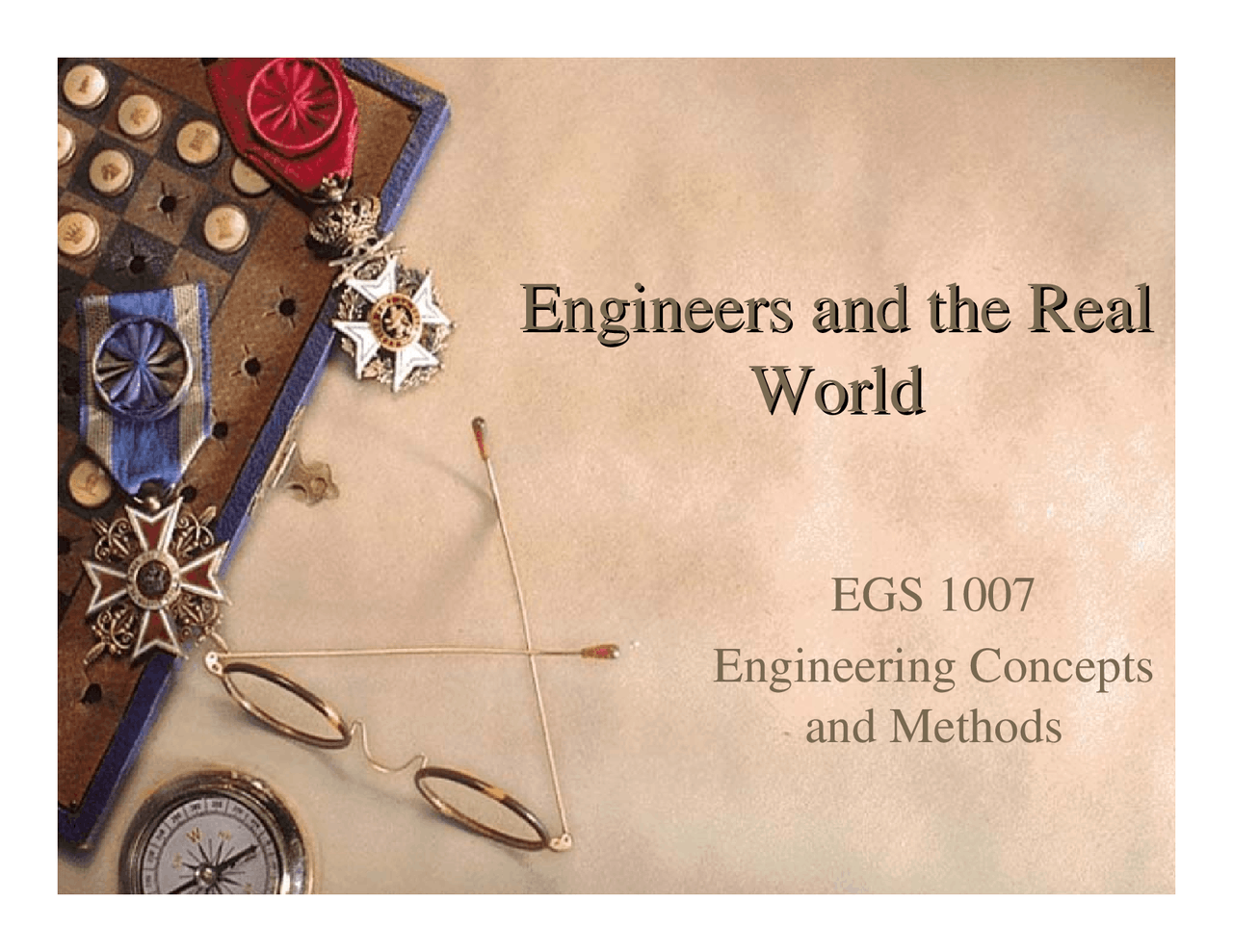Engineering Concepts and Methods - Lectures Handout | EGS 1007 - Docsity