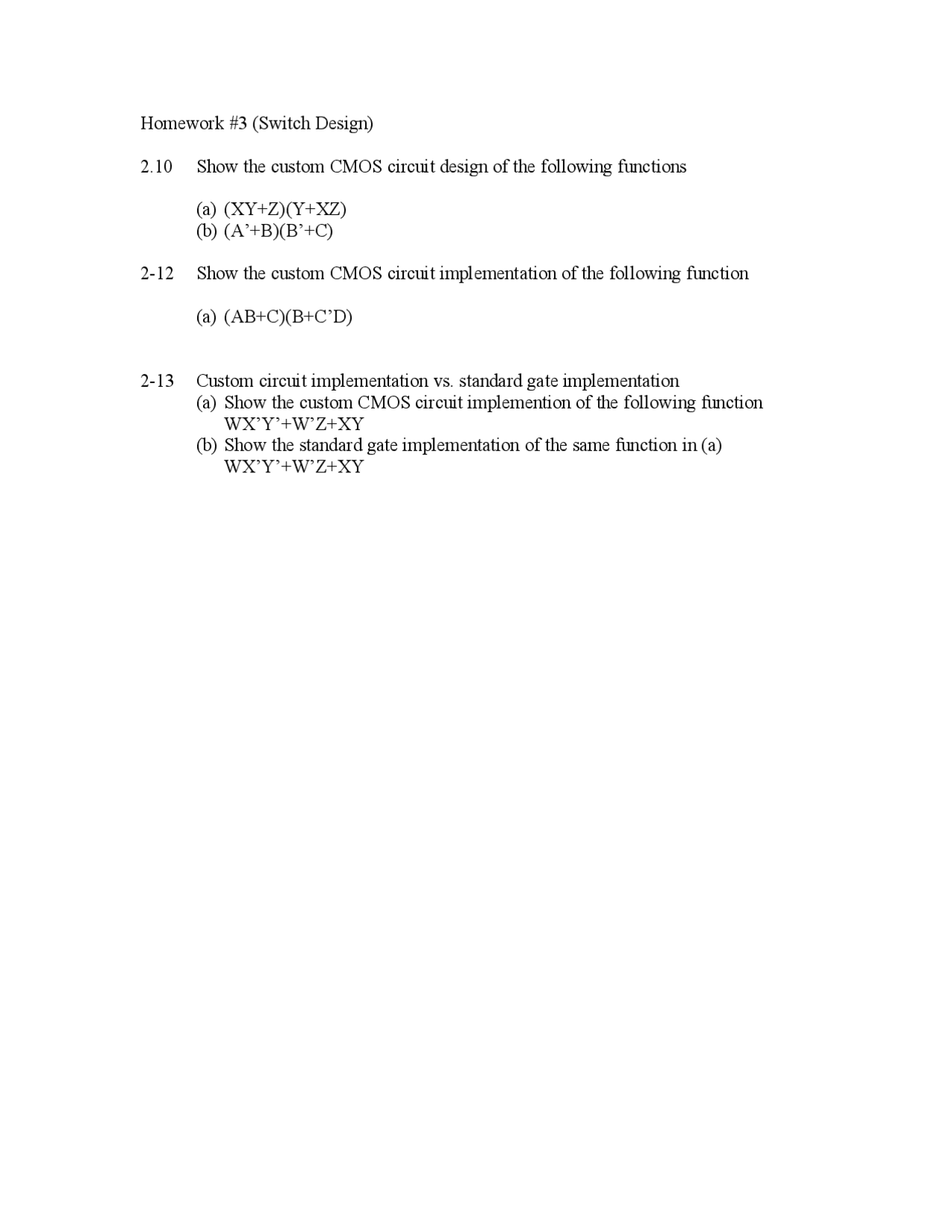 Introduction To Computer Engineer Homework 3 Ece 2030 Docsity