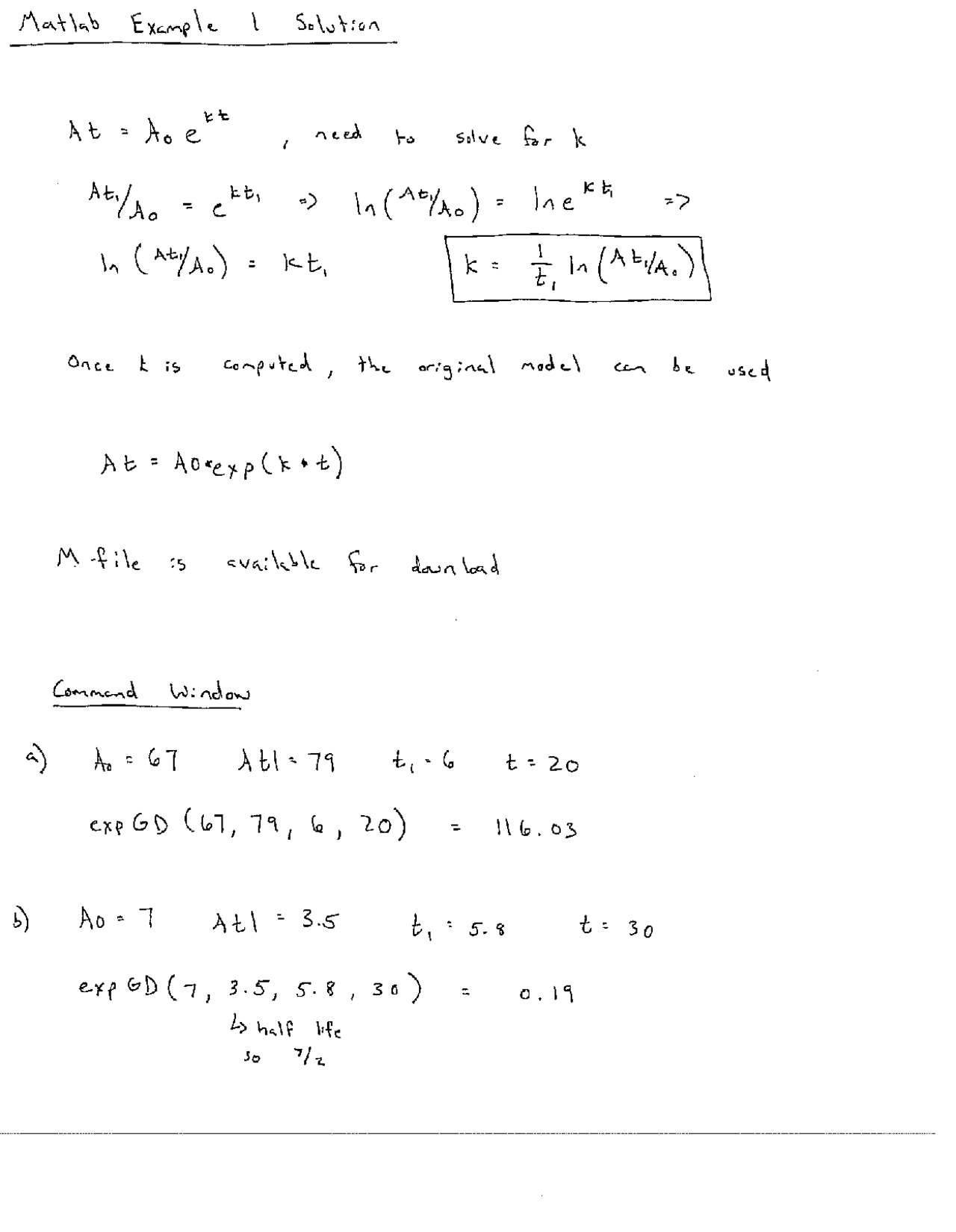 Solution Of Matlab Example Computing Techniques Command Window Me