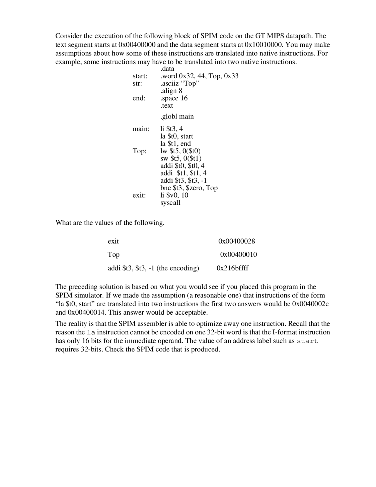 Execution Block of Code on the Data Path | ECE 2030 - Docsity