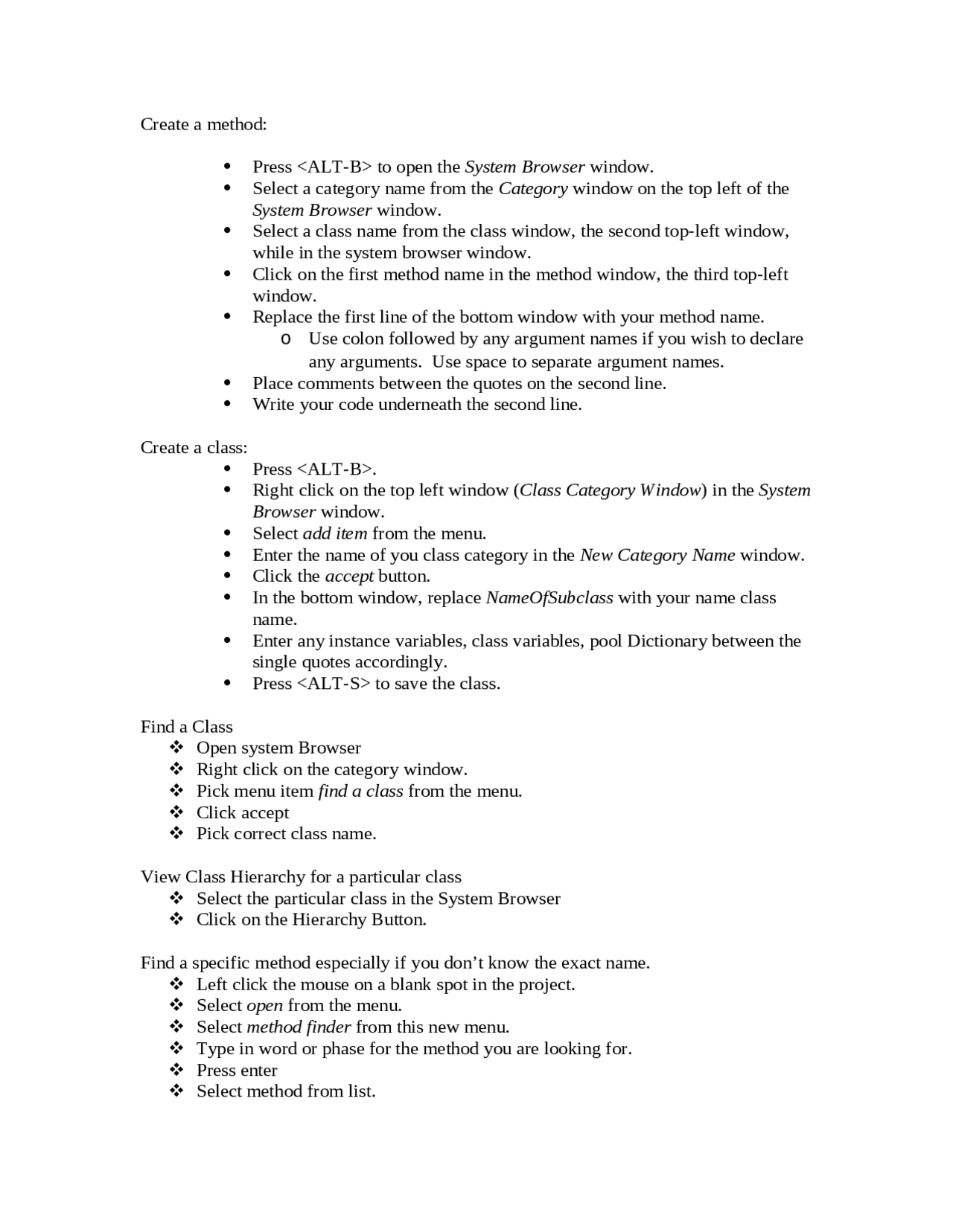 Open System Browser - Objects and Design | CS 2340 - Docsity