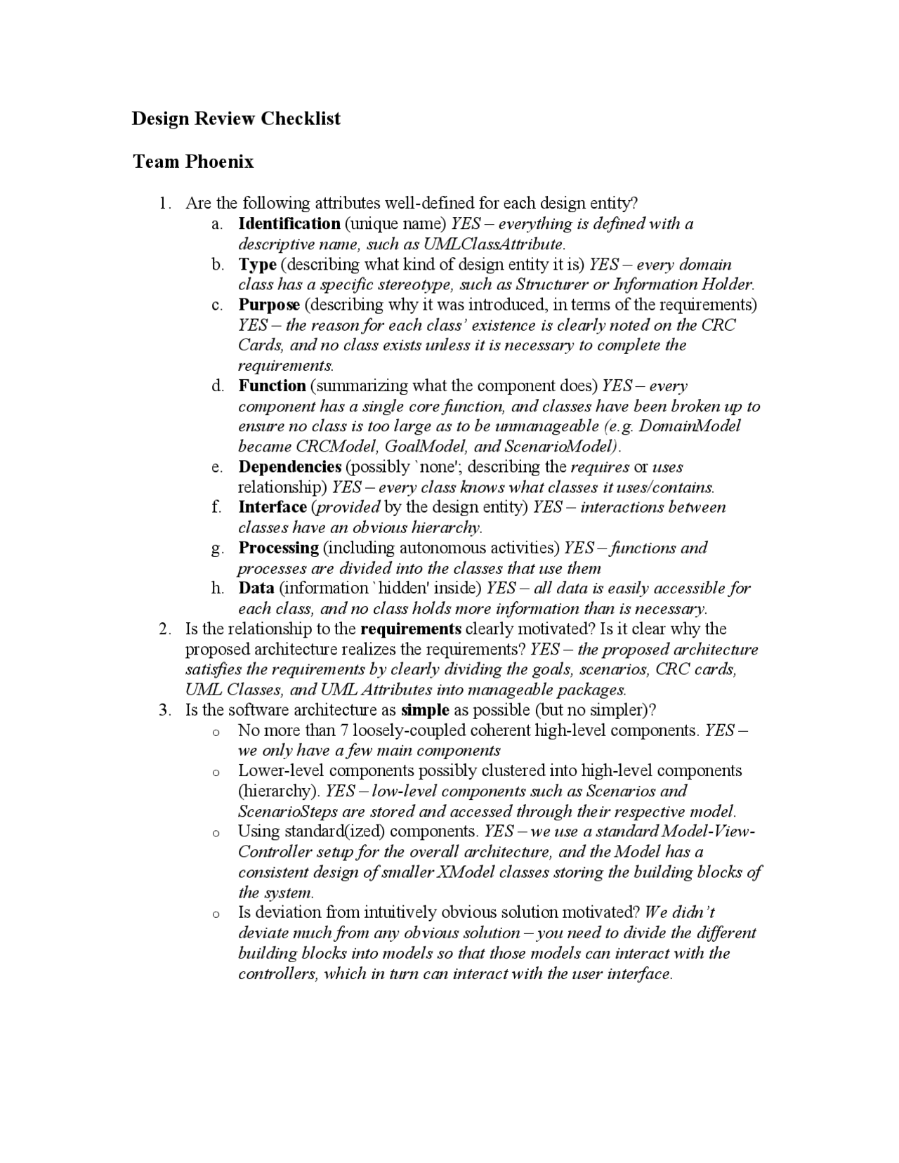 Design Review Checklist for Objects and Design | CS 2340 - Docsity