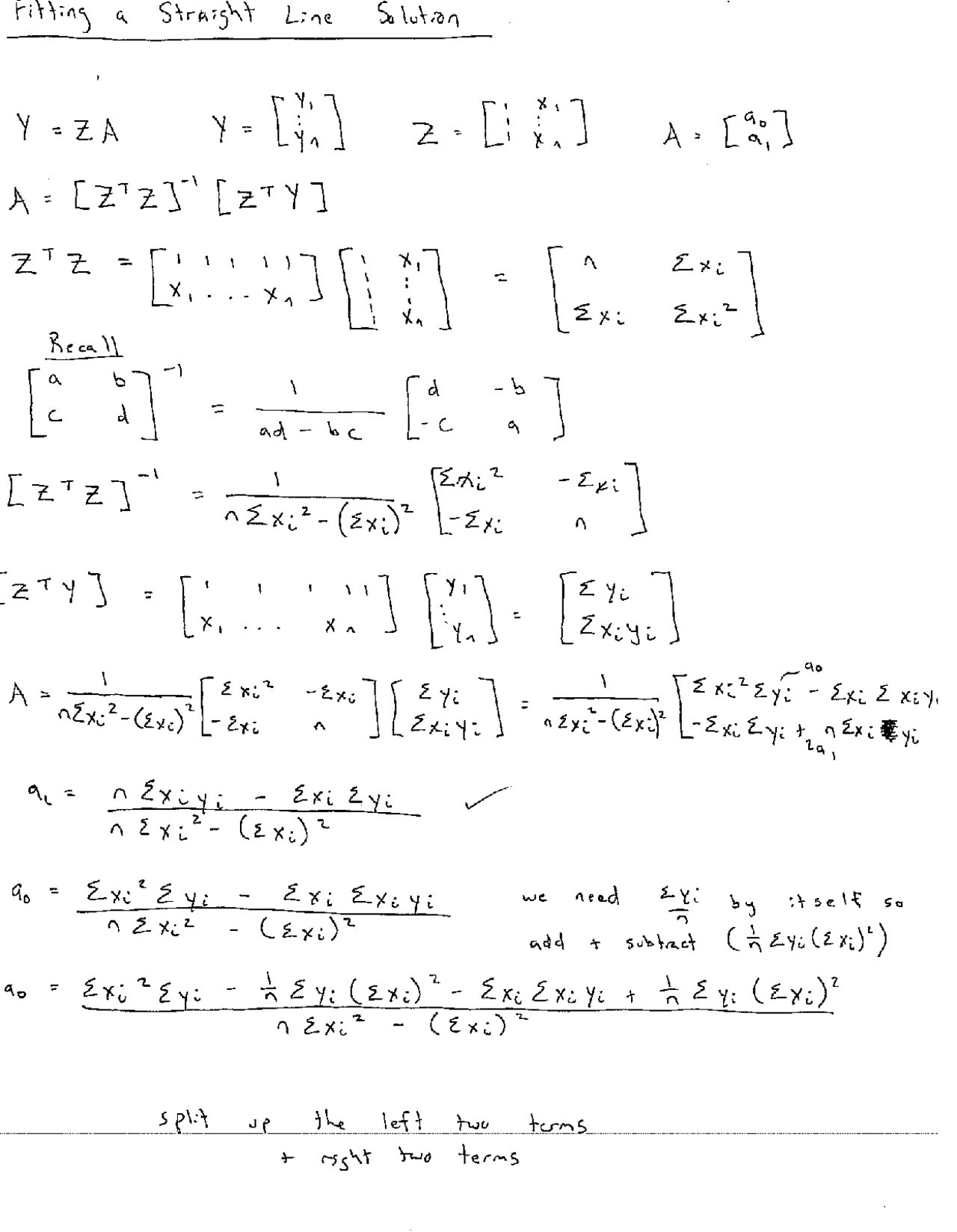 Fitting A Straight Line Solution Computing Techniques Me 2016 Docsity
