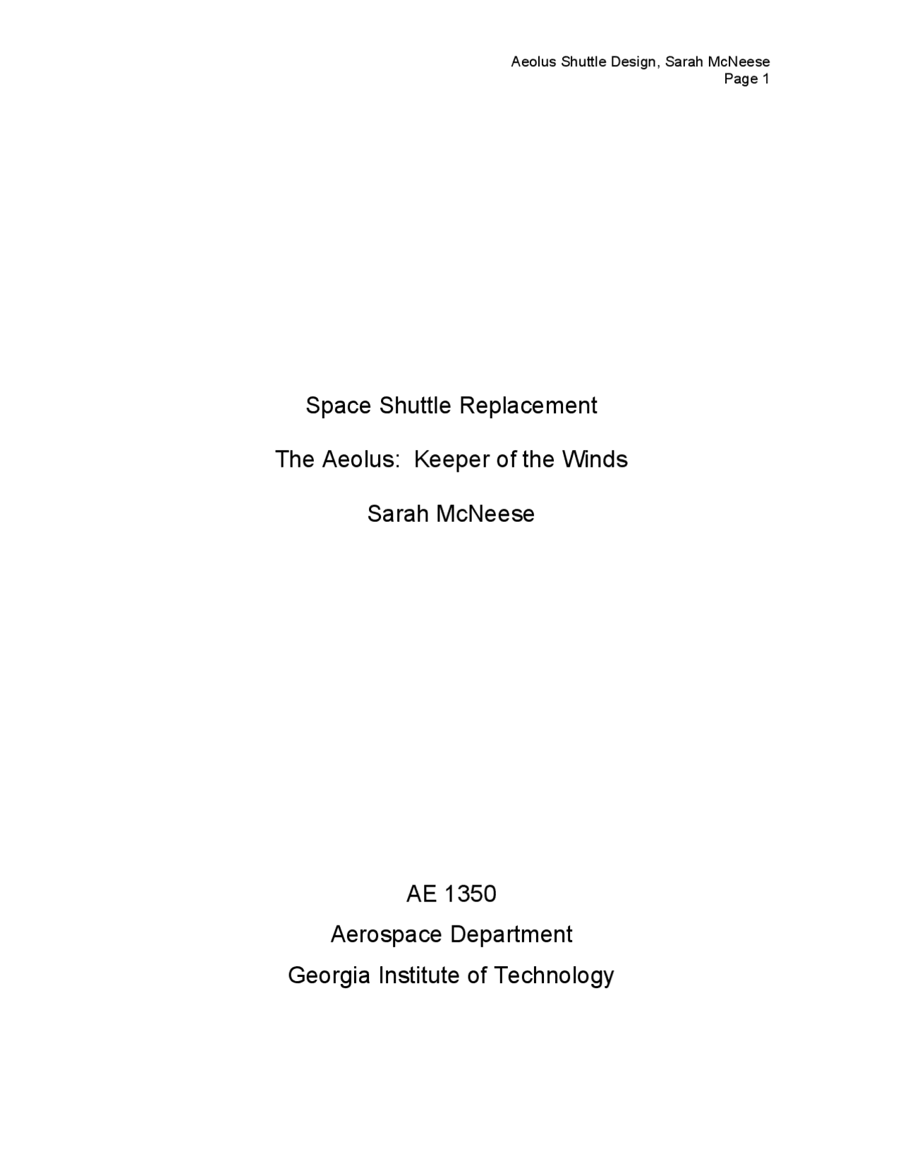 Aeolus Shuttle Design: A New Era in Space Transport and Research ...