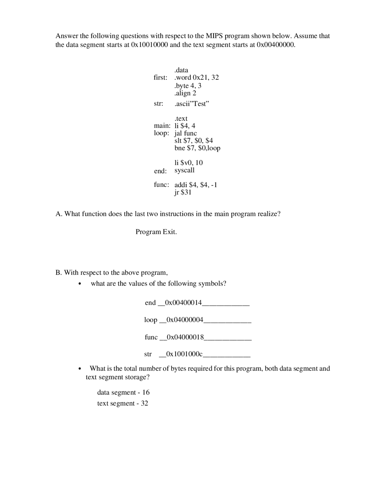 Introduction To Computer Engineering Practice Exam Ece 2030 Docsity