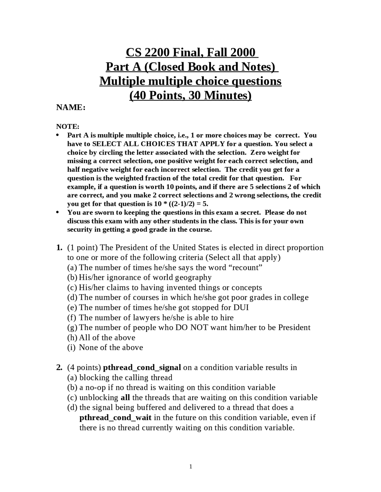 14 Multiple Choice Questions of Systems and Networks -Lecture Notes ...
