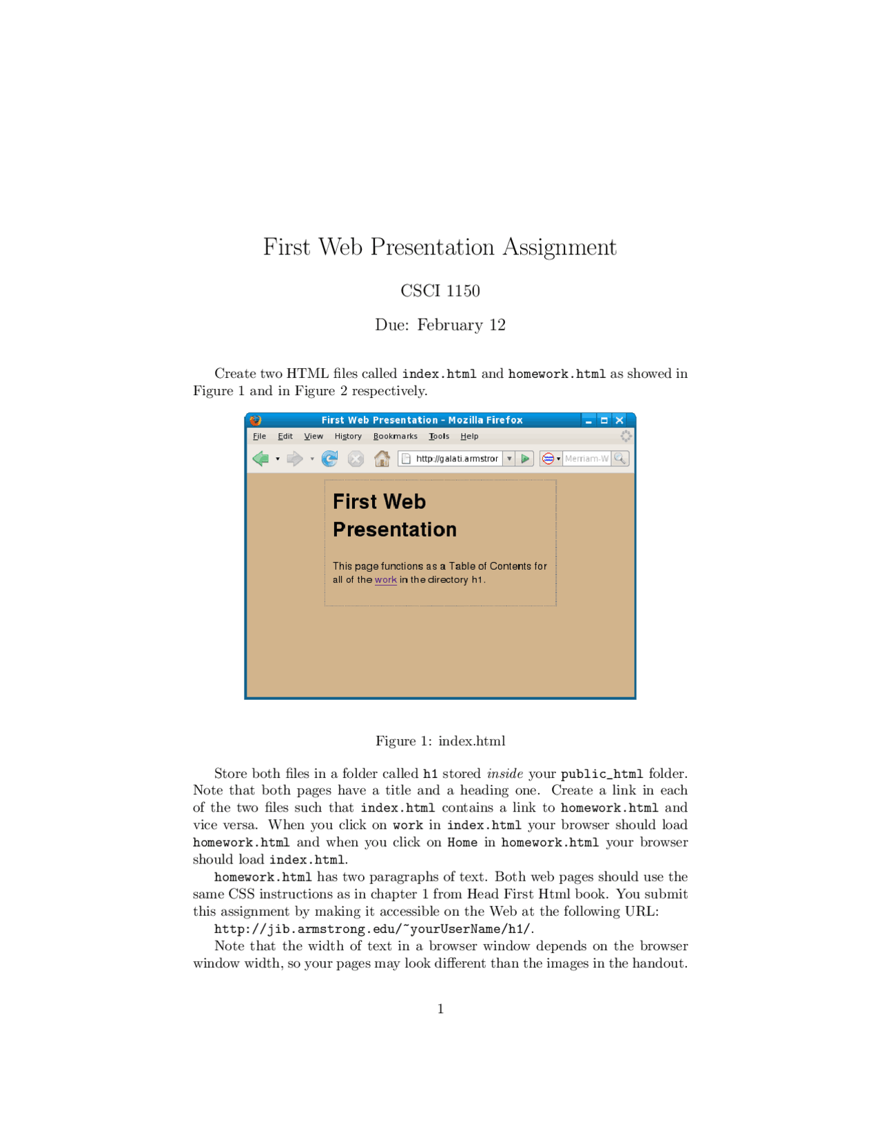 Fundamentals And World Wide Web Homework 1 Problems Csci 1150 Docsity