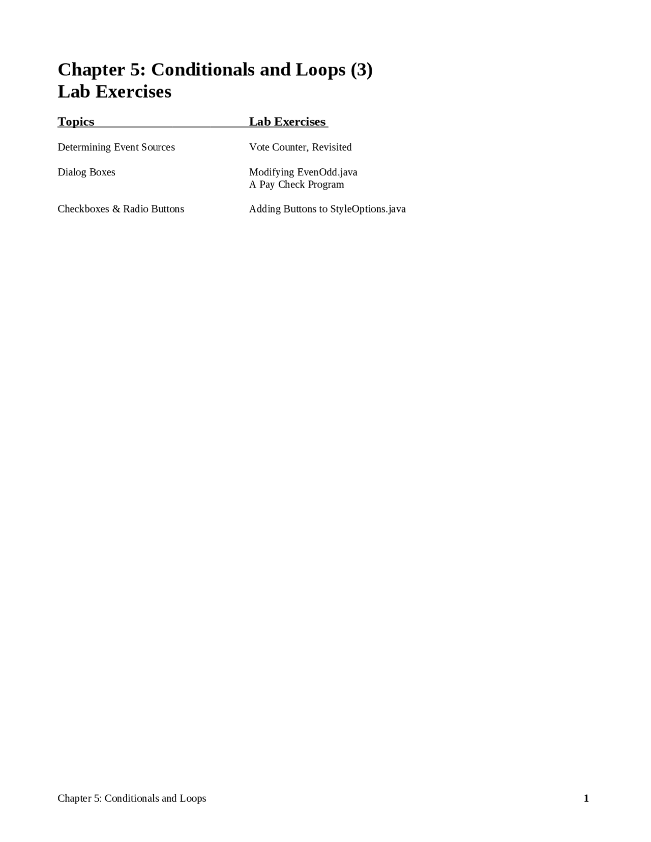 Conditionals And Loops Lab Exercise Computer Science 1 Cpsc 1301 Docsity