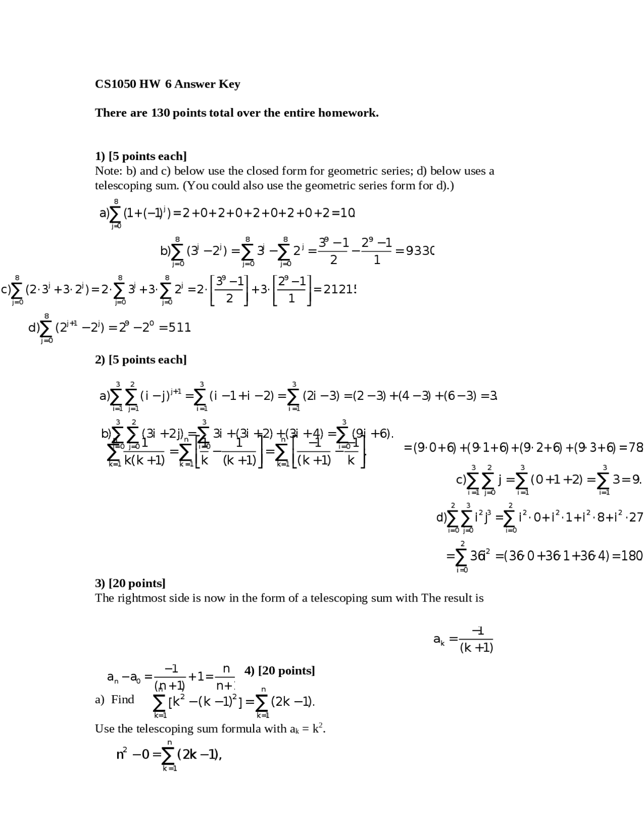 Assignment 6 Solutions Constructing Proofs Cs 1050 Docsity