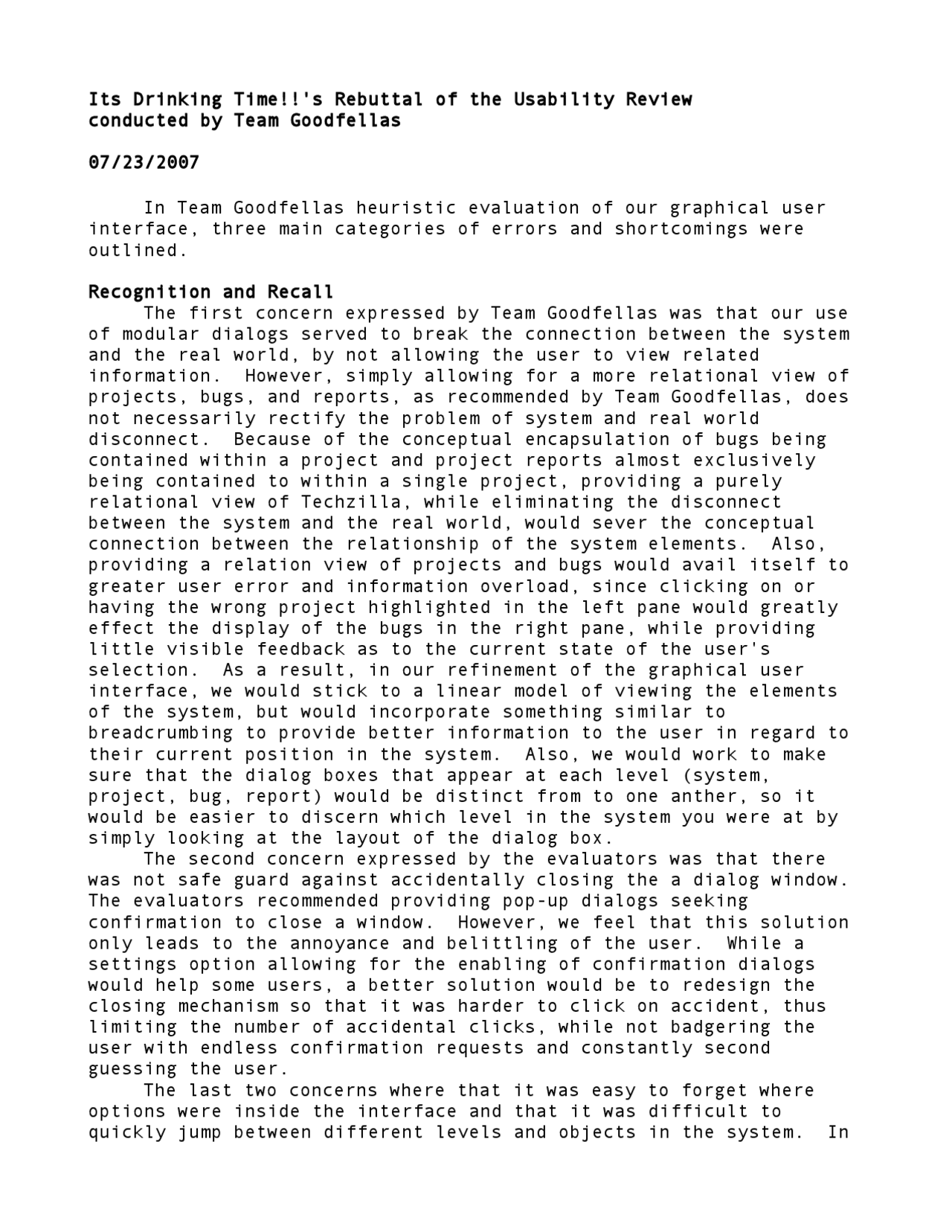 Project Report for Recognition and Recall - Objects and Design | CS 2340 - Docsity