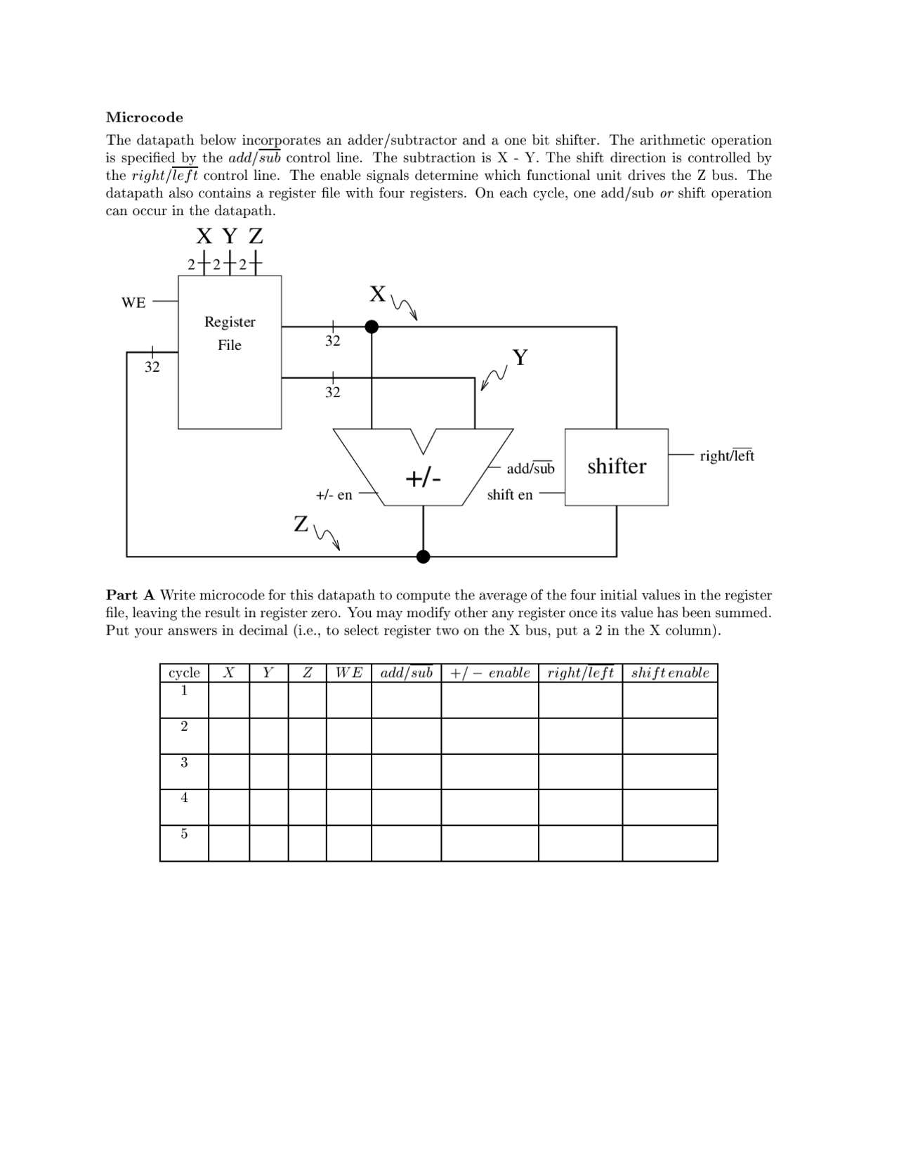 Microcode Introduction To Computer Engineering Notes Ece 2030 Docsity