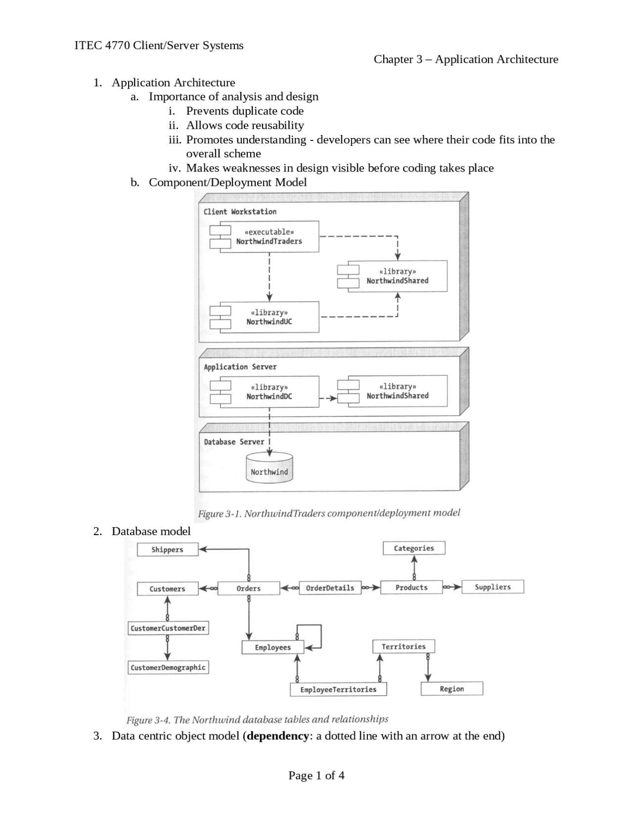 Application Architecture Chapter 3 Lecture Notes Itec 4770 Docsity