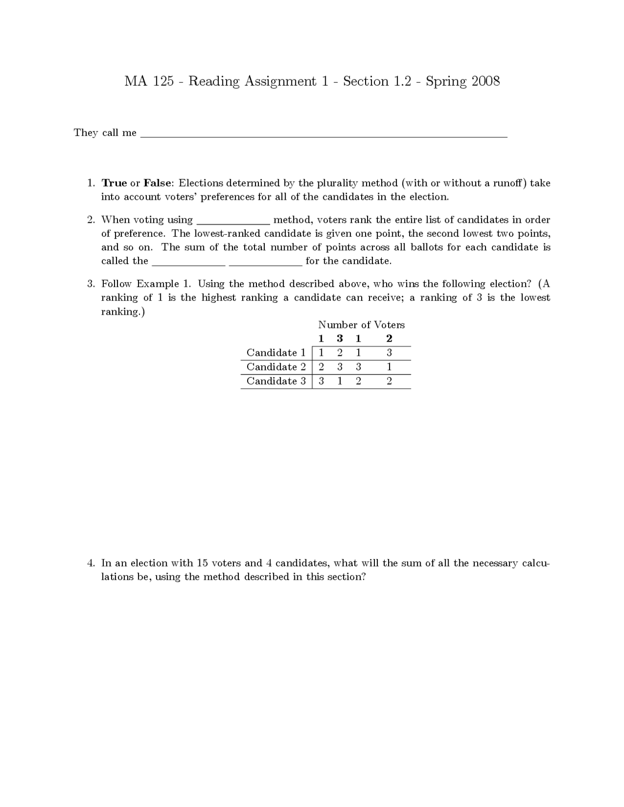 Reading Assignment 1 Unsolved Questions Mathematics In The World Ma 125 Docsity