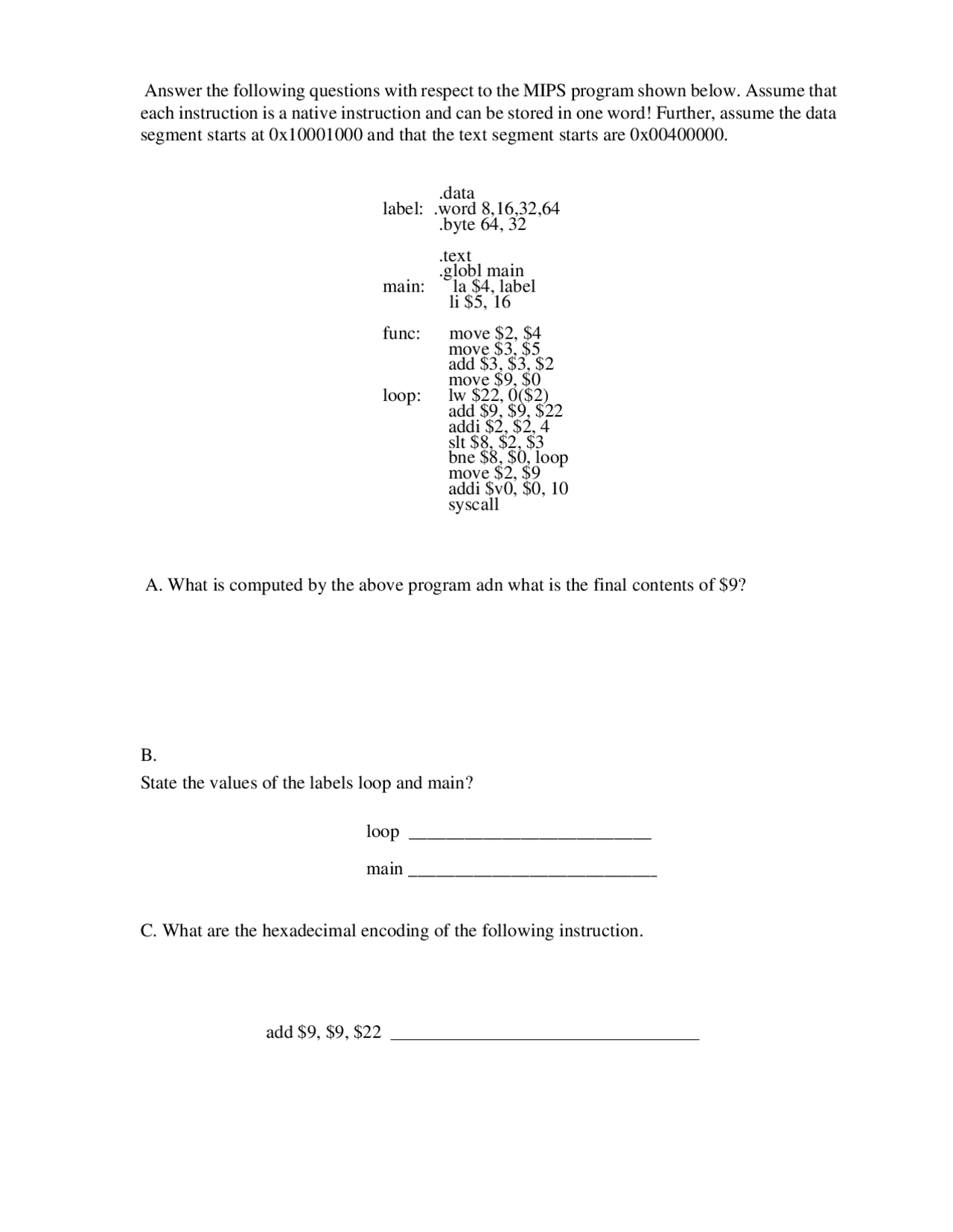 Practice Exam For Introduction To Computer Engineering Ece 2030 Docsity