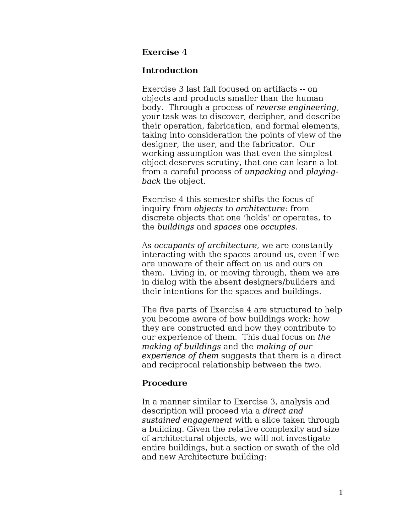 Exploring Architecture: Building Envelopes & Spatial Experiences ...