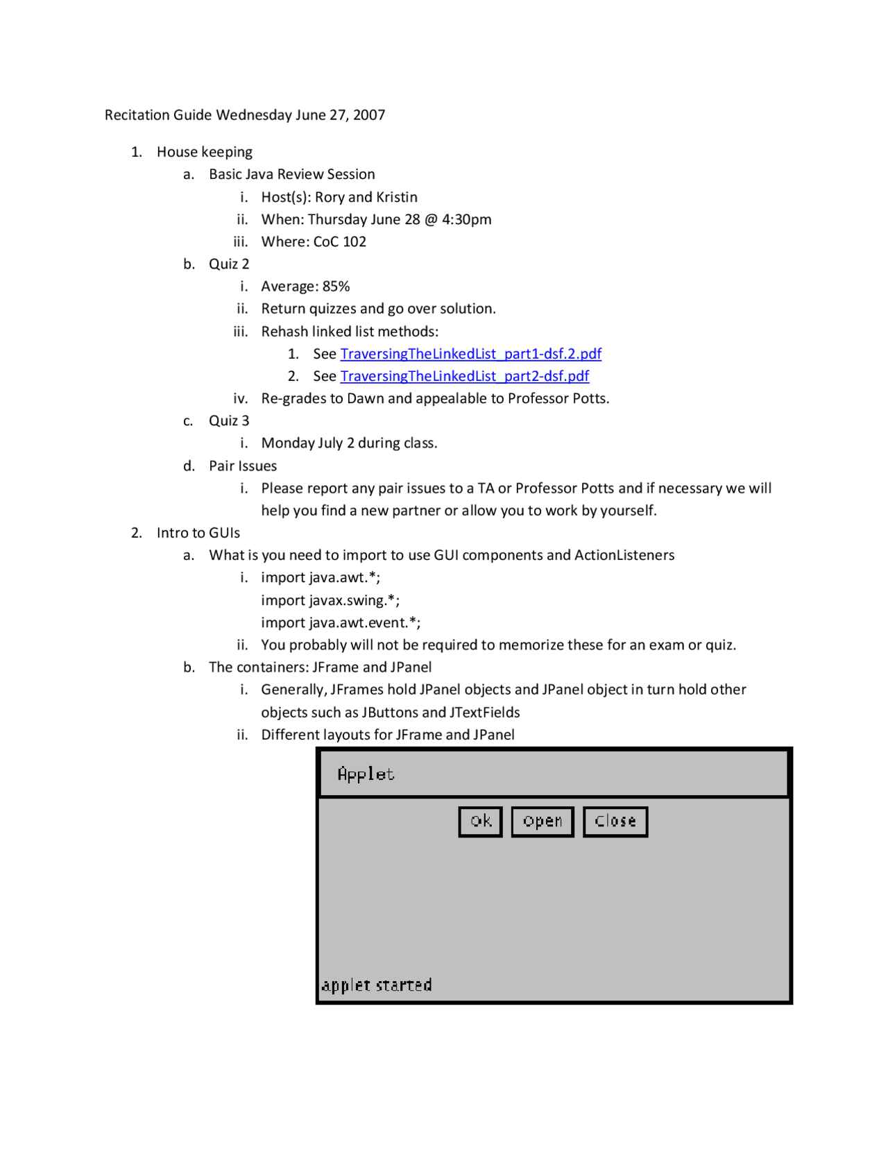 Basic Java Representing Structure And Behavior Review Sheet Cs