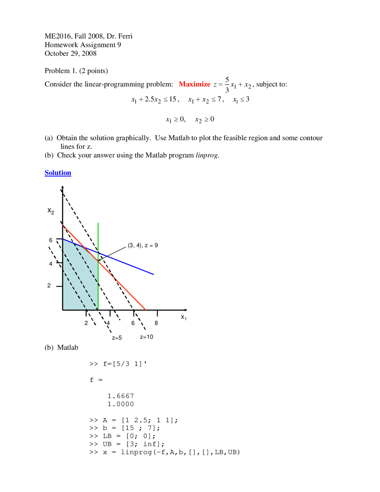 Solved Assignment 9 Computing Techniques Me 2016 Docsity