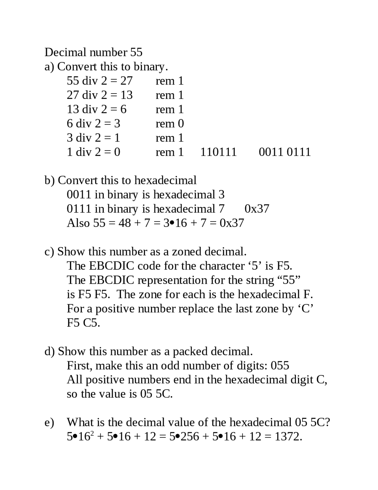 Decimal And Binary Number Systems Interconversions Assignment Cpsc 3121 Docsity