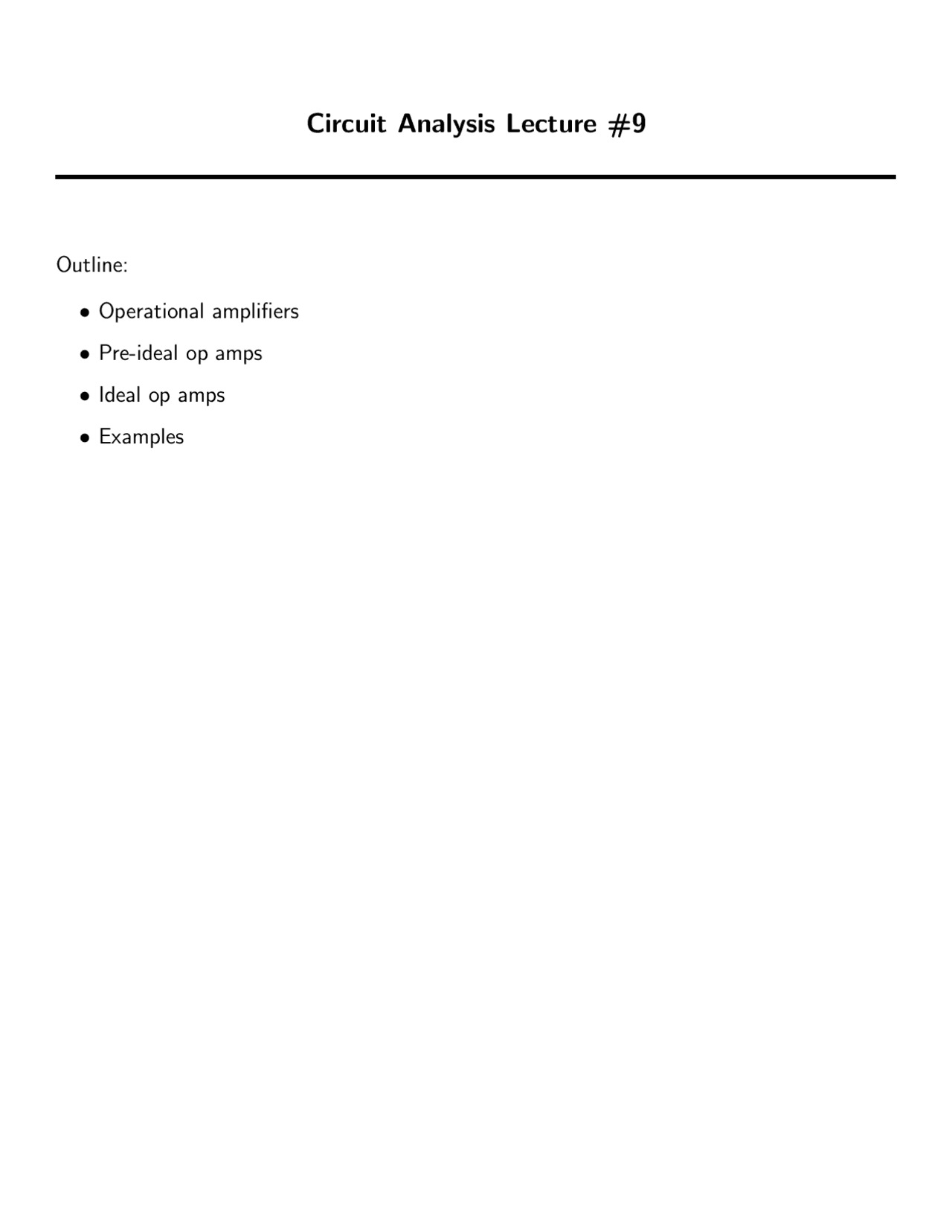 Operational Analysis Lecture Slides Ece 2040 Docsity