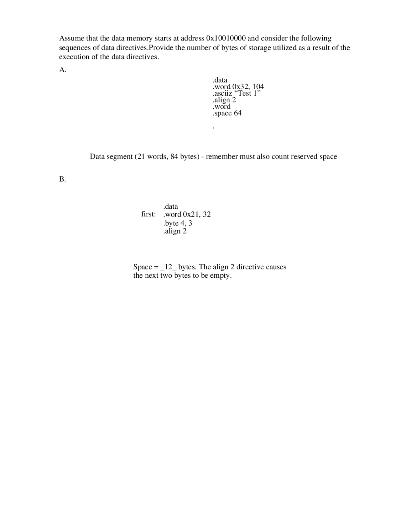 Practice Questions for Introduction to Computer Engineering | ECE 2030 - Docsity