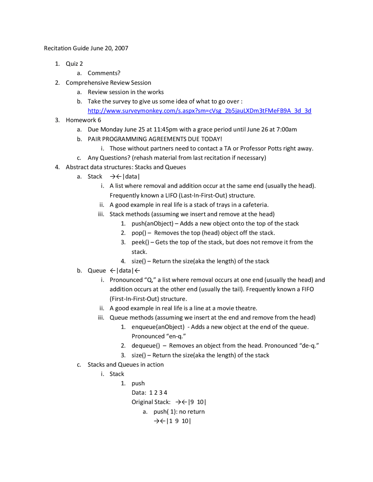 Quiz 2 Study Guide - Representing Structure and Behavior | CS 1316 - Docsity
