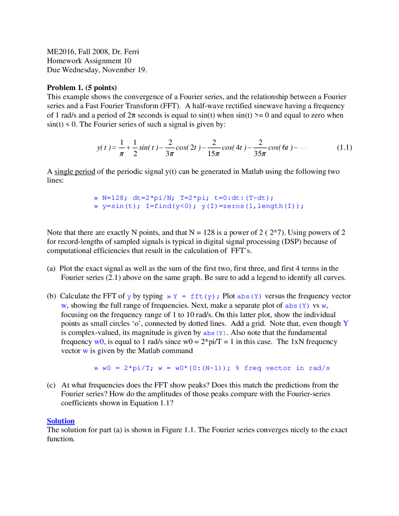 Homework Problems With Solution Computing Techniques Me 2016 Docsity
