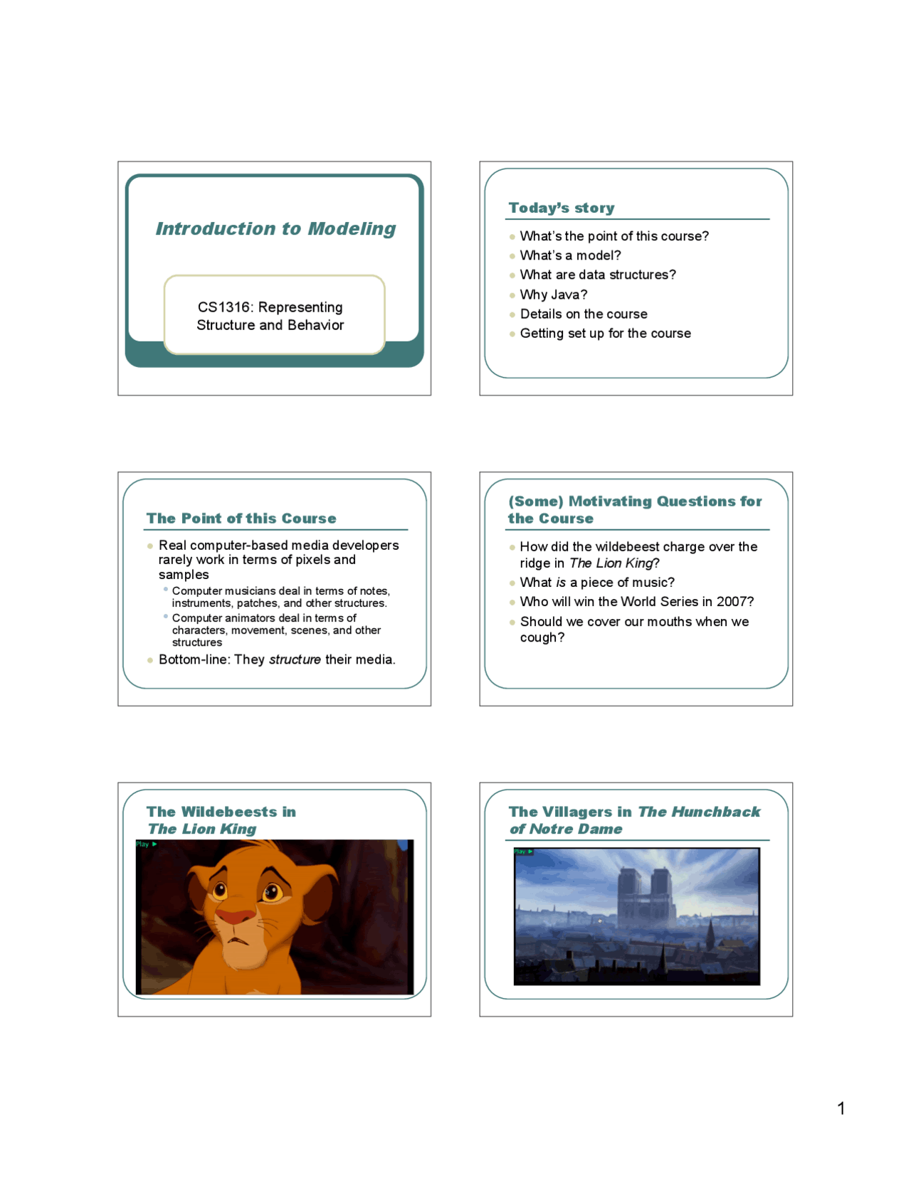 Introduction To Modeling Structure And Behaviors Cs 1316 Docsity 