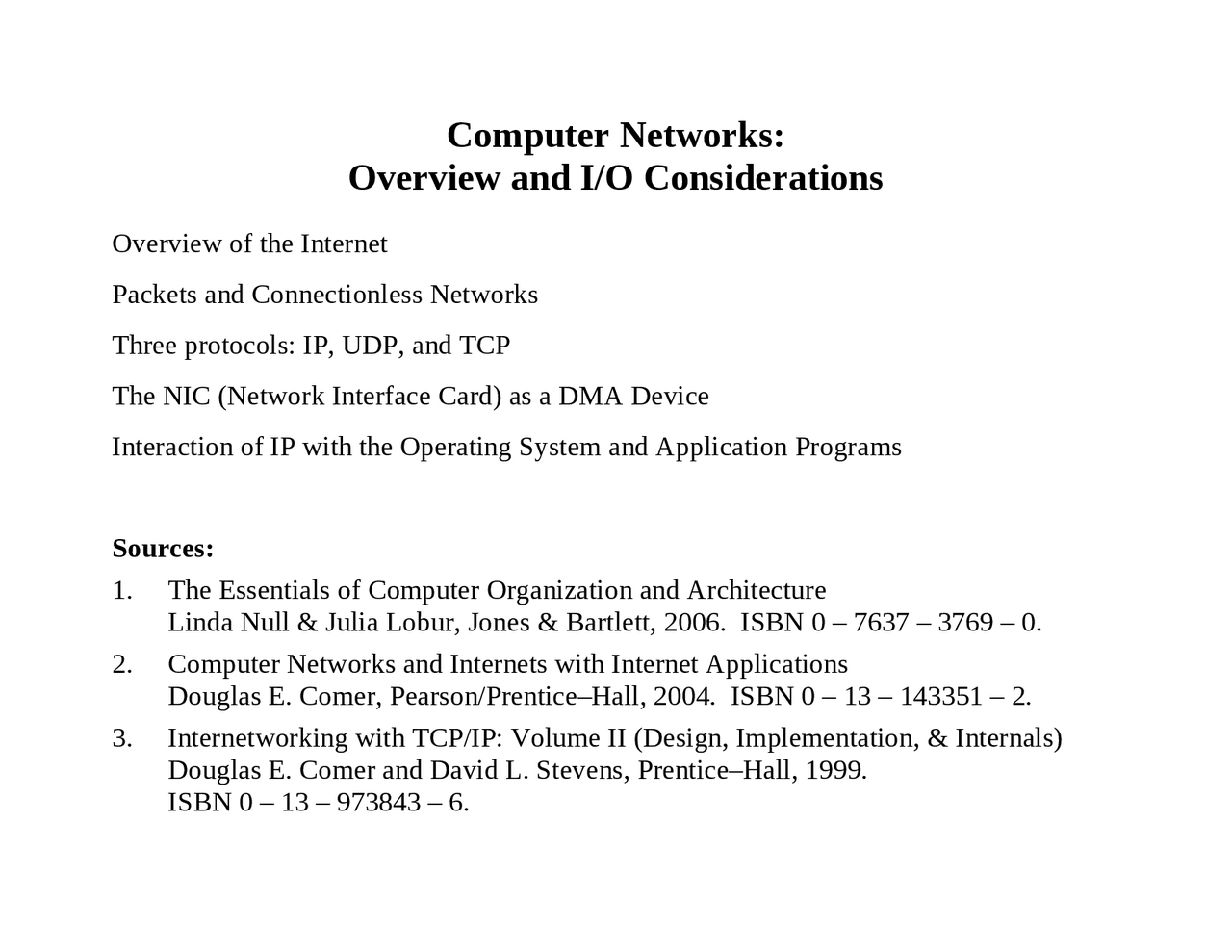 Computer Organization Overview And I O Considerations Cpsc 2105 Docsity