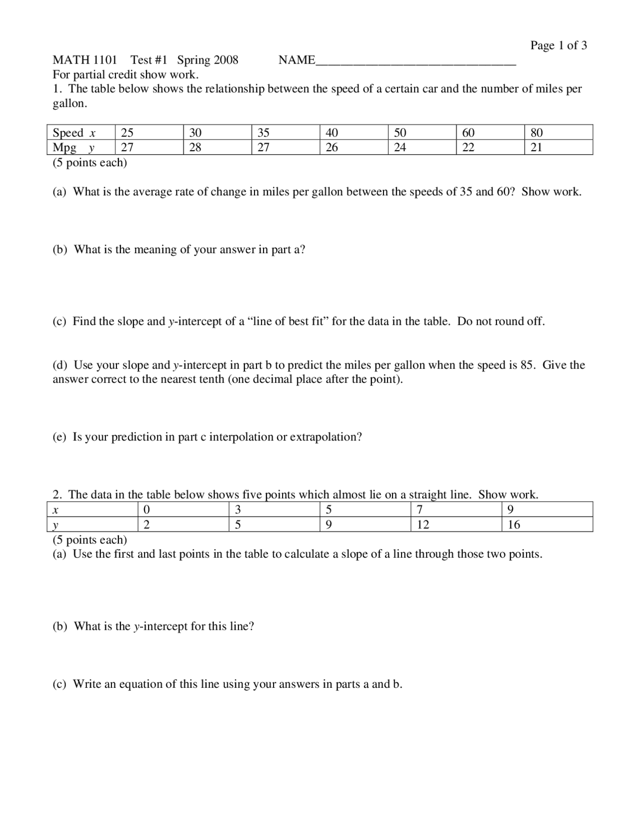 7 Questions On Introduction To Mathematical Modeling Exam 1 Math