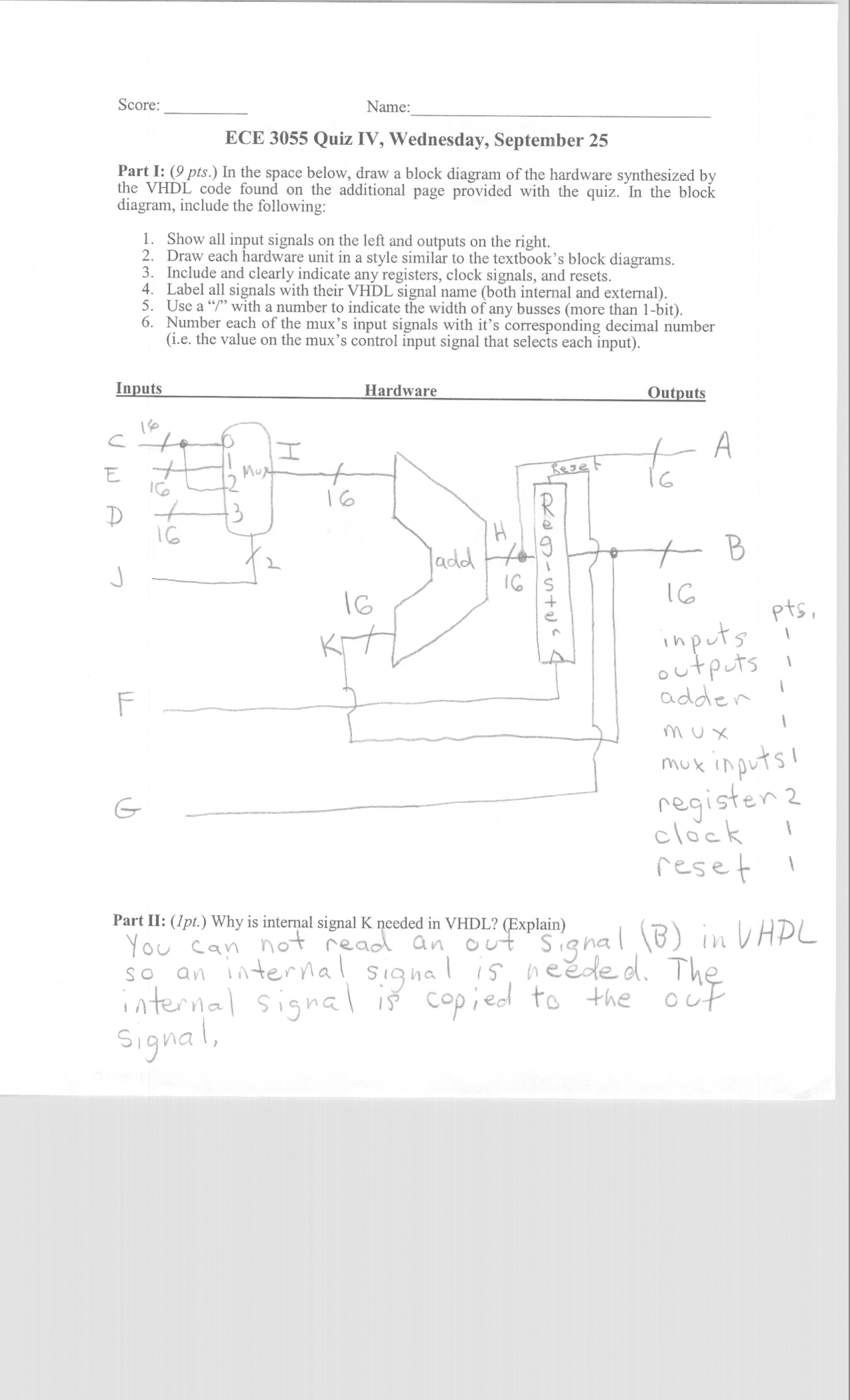 Quiz Iv Computer Architecture And Operating Systems Ece 3055 Docsity