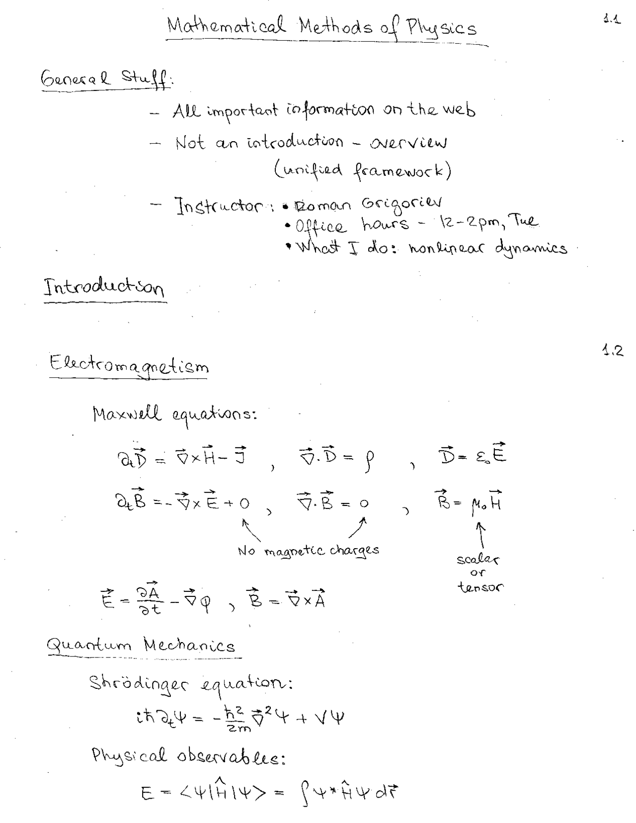 Introduction to Electromagnetism in Mathematical Methods of Physics ...