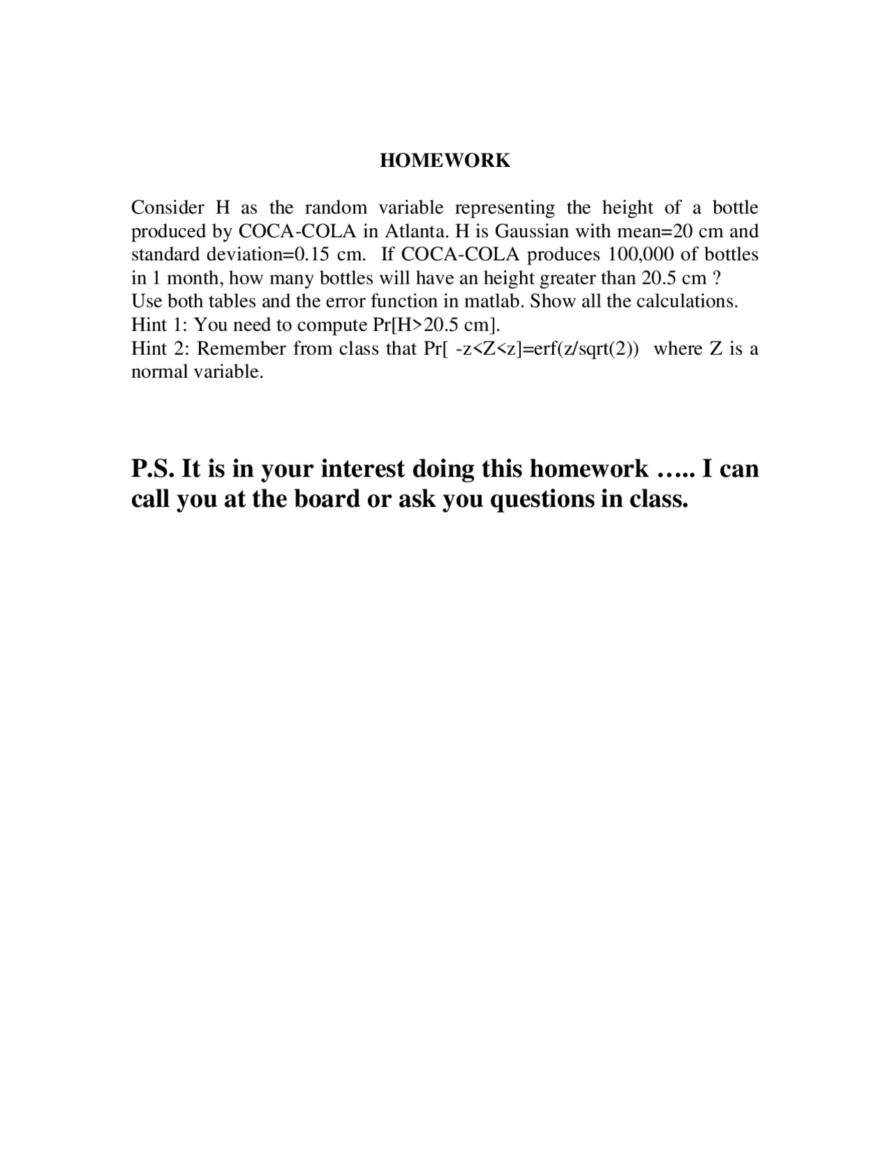 Practice Homework On Statistics And Applications Cee 3770 Docsity