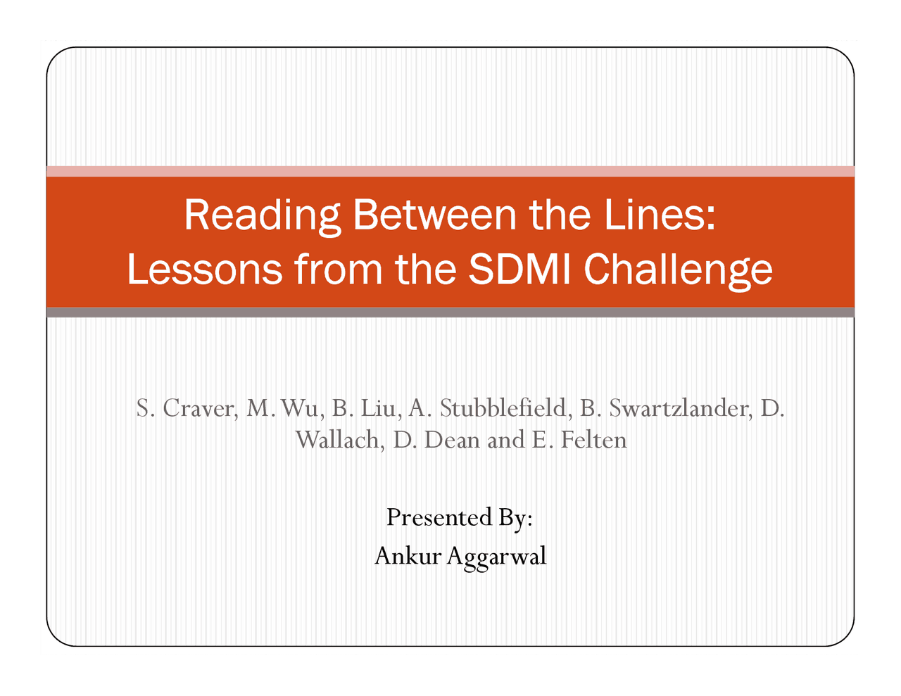 Reading Between The Lines Lessons From Sdmi Challenge Cs 8803 Docsity