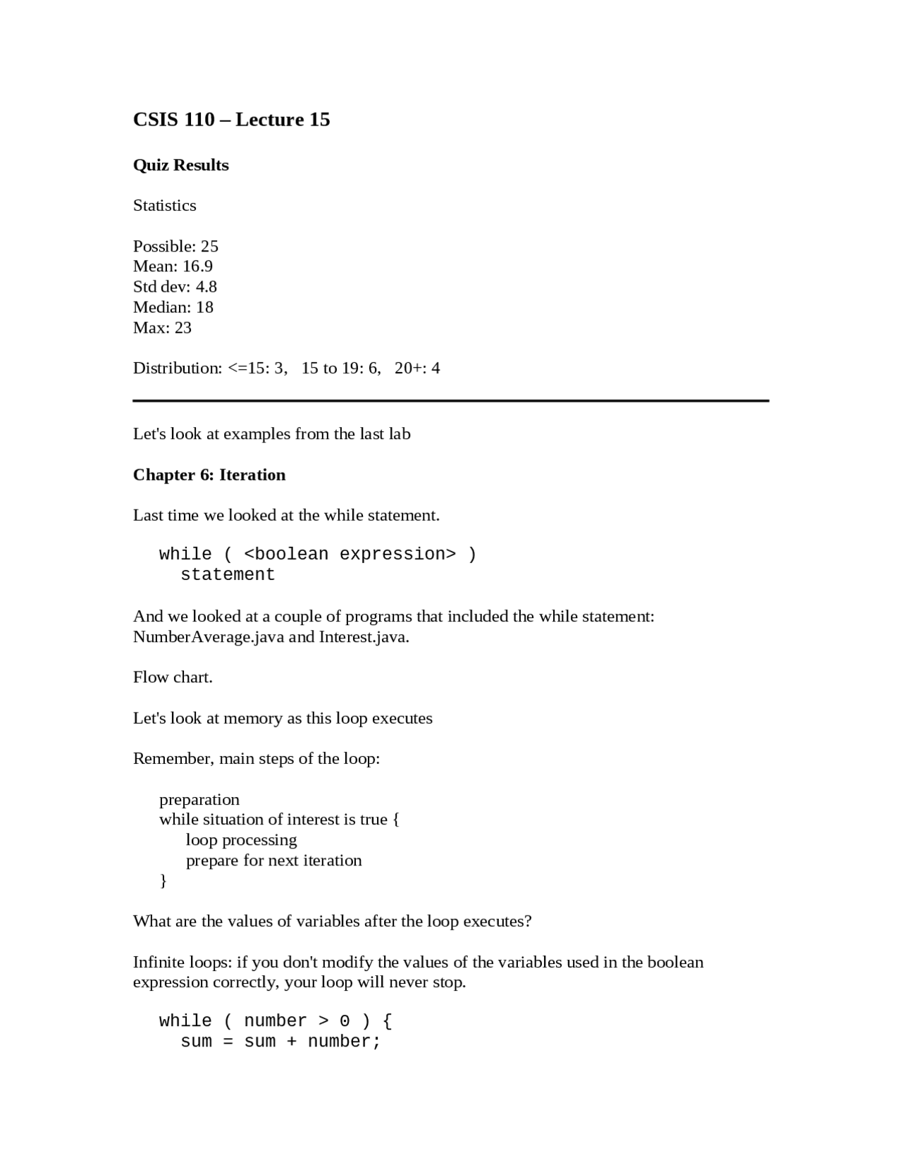 Lecture 15 Introduction To Programming In Java Csis 110 Docsity 1866